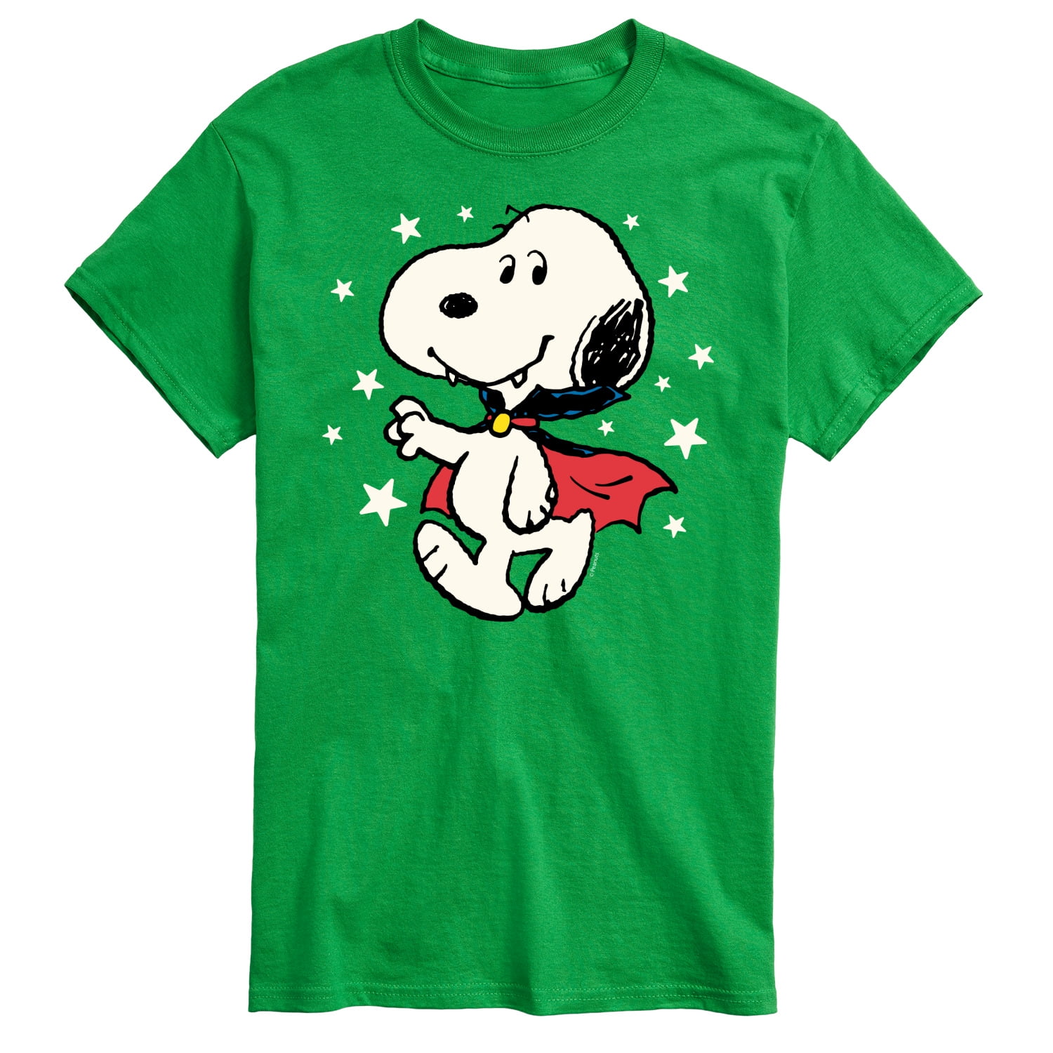 Peanuts - Snoopy Vampire Stars Glow In The Dark - Men's Short Sleeve ...