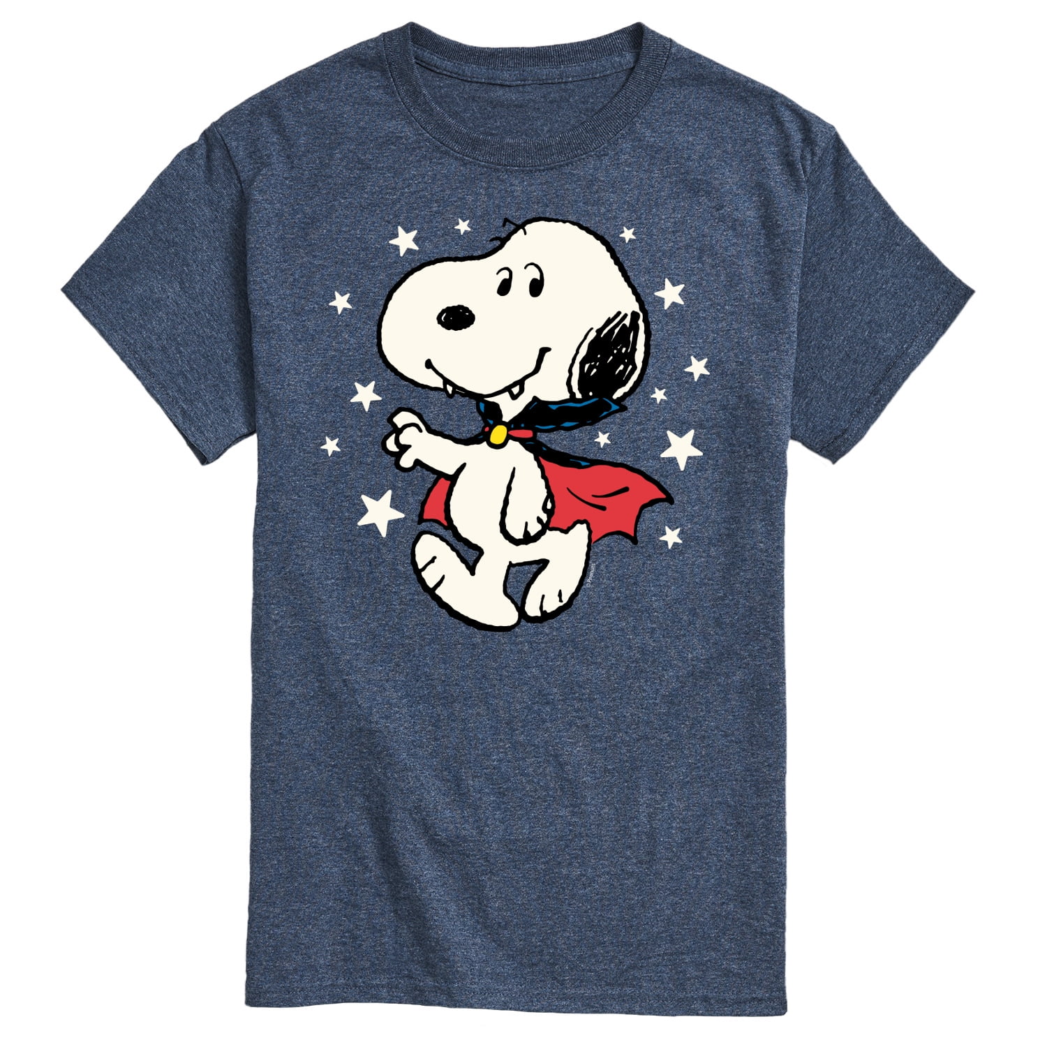 Peanuts - Snoopy Vampire Stars Glow In The Dark - Men's Short Sleeve ...