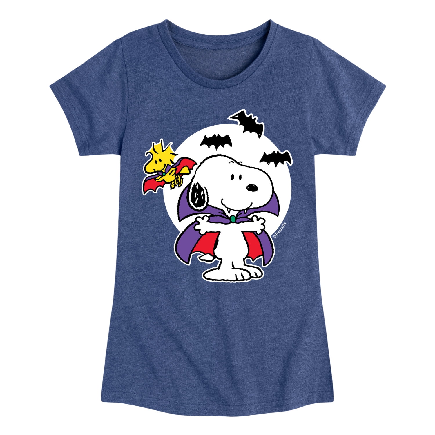 Peanuts - Snoopy Vampire and Woodstock - Toddler And Youth Girls Short ...
