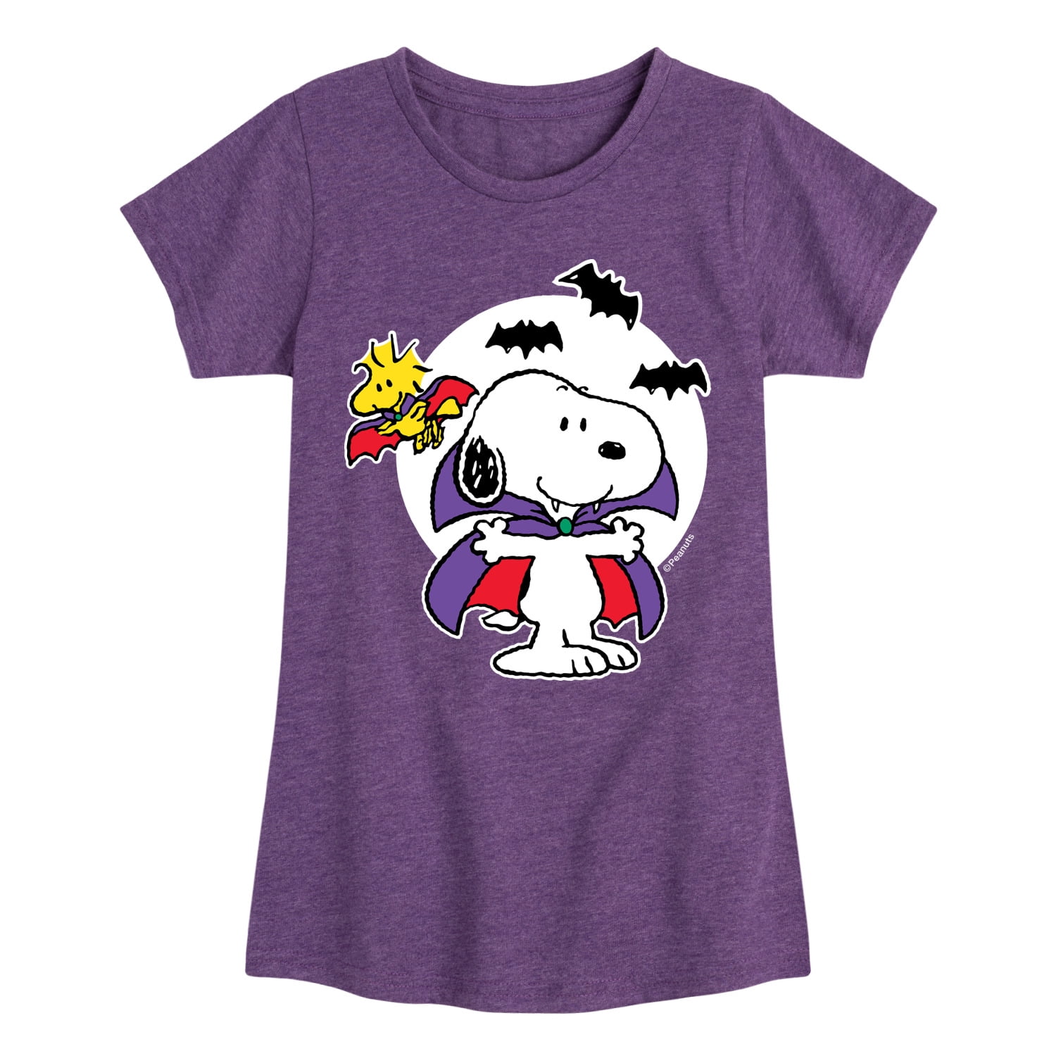 Peanuts - Snoopy Vampire and Woodstock - Toddler And Youth Girls Short ...
