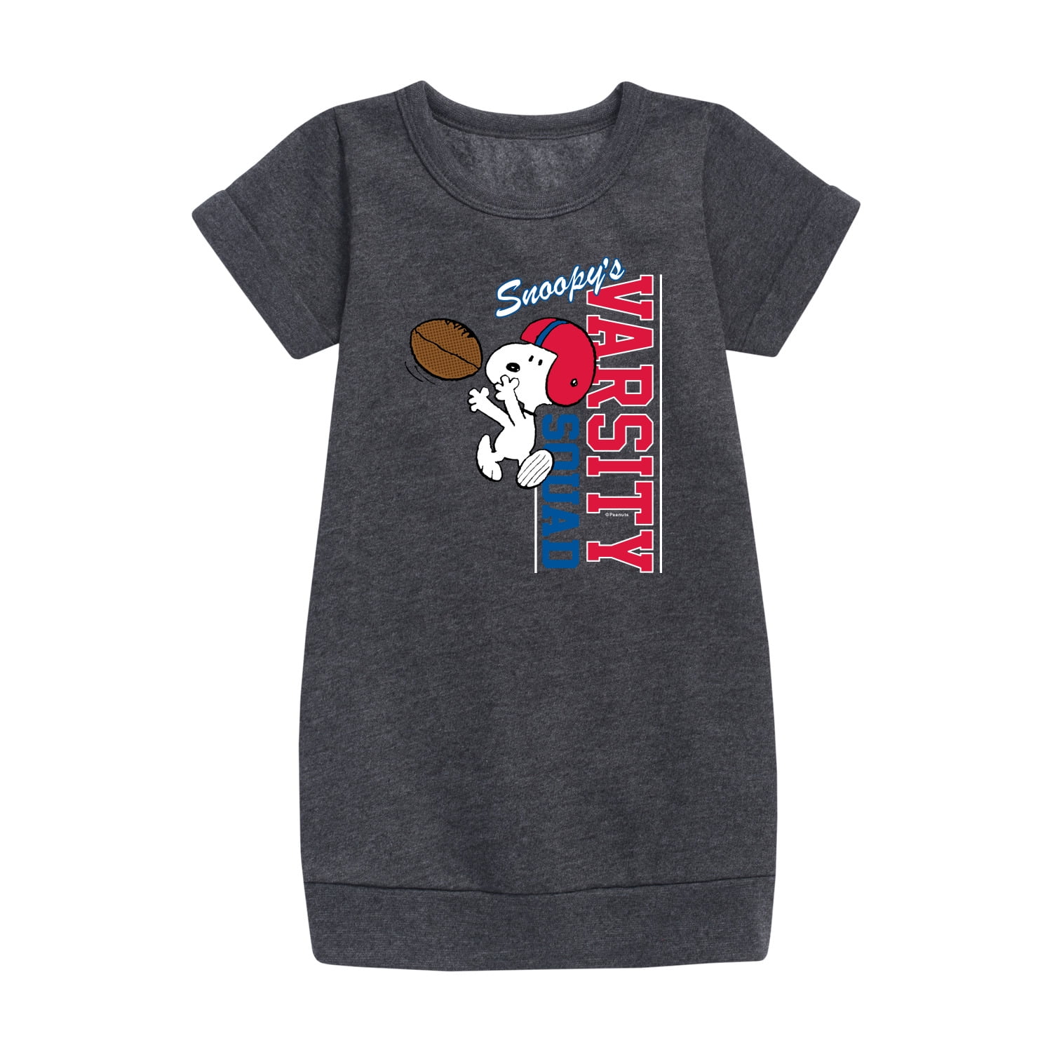 Peanuts - Snoopy Varsity Squad - Toddler And Youth Girls Fleece Dress - Walmart.com