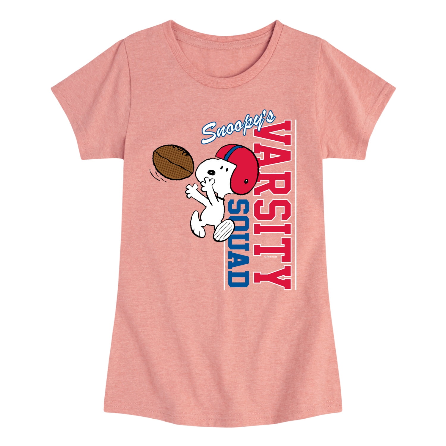Peanuts - Snoopy Varsity Squad - Toddler And Youth Girls Short Sleeve ...