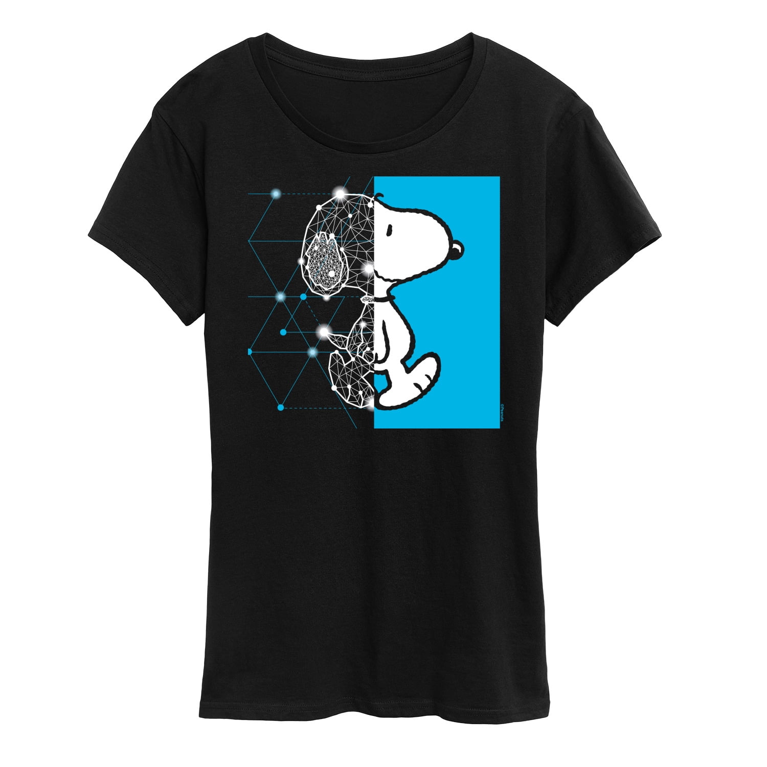 Peanuts - Snoopy Wire Frame - Women's Short Sleeve Graphic T-Shirt ...
