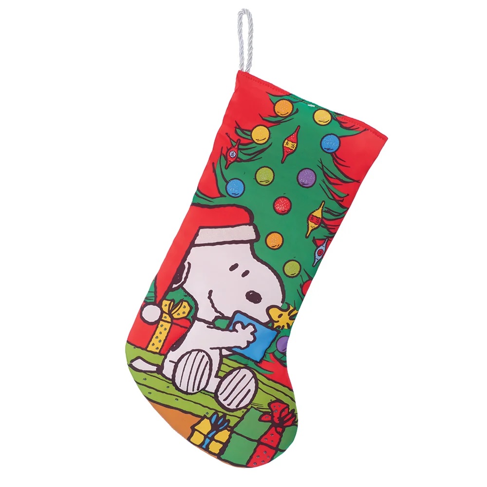 Peanuts Snoopy With Christmas Tree Stocking - Walmart.com
