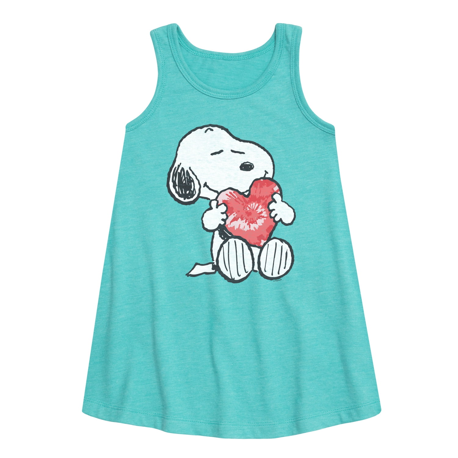 Peanuts - Snoopy With Heart - Toddler & Youth Girls A-line Dress ...