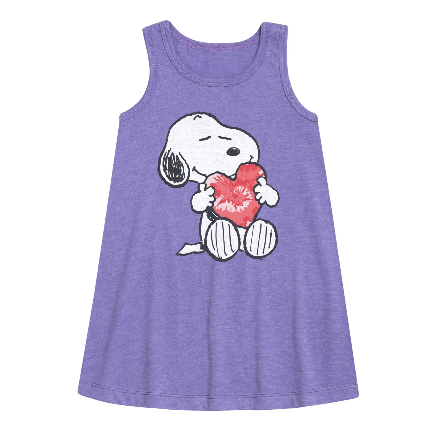 Peanuts - Snoopy With Heart - Toddler & Youth Girls A-line Dress ...