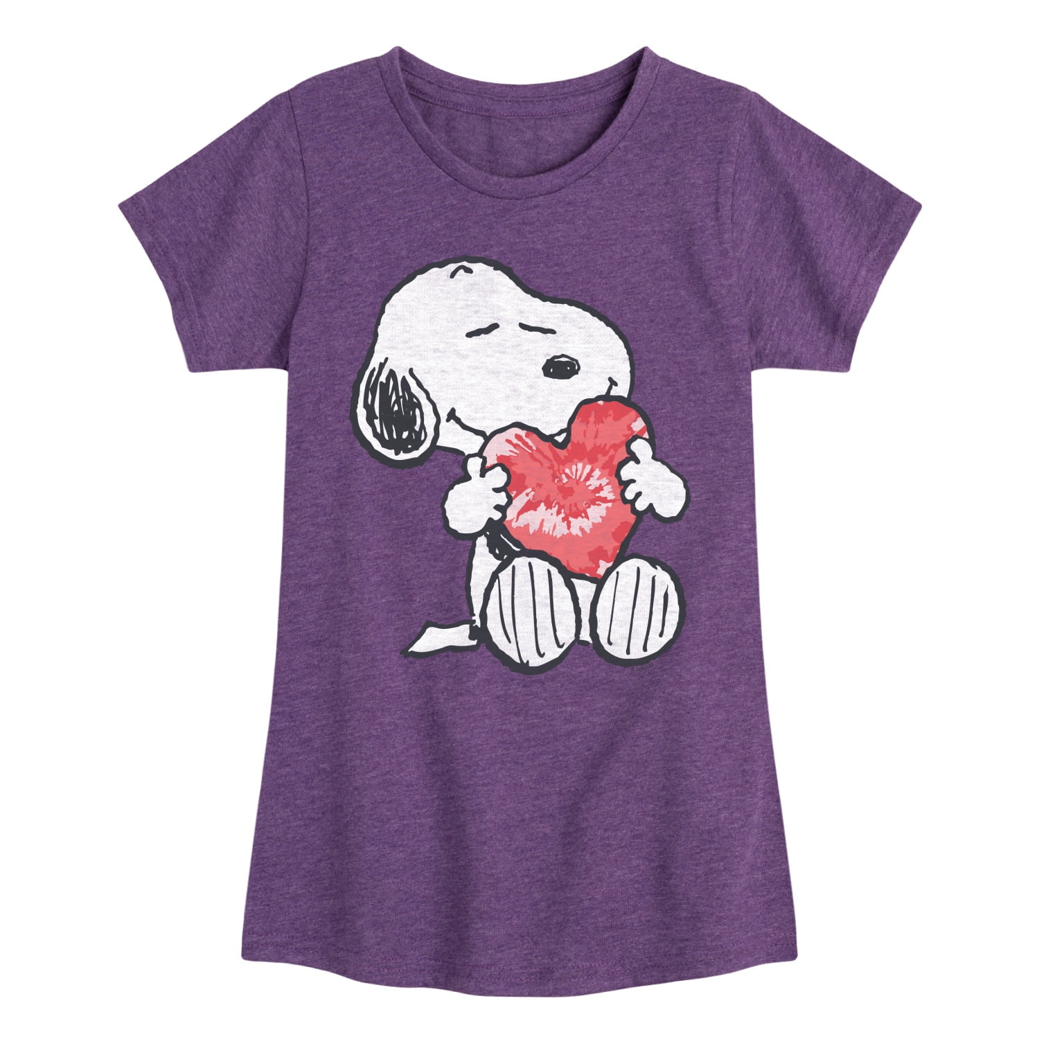 Peanuts - Snoopy With Heart - Toddler & Youth Girls Short Sleeve ...