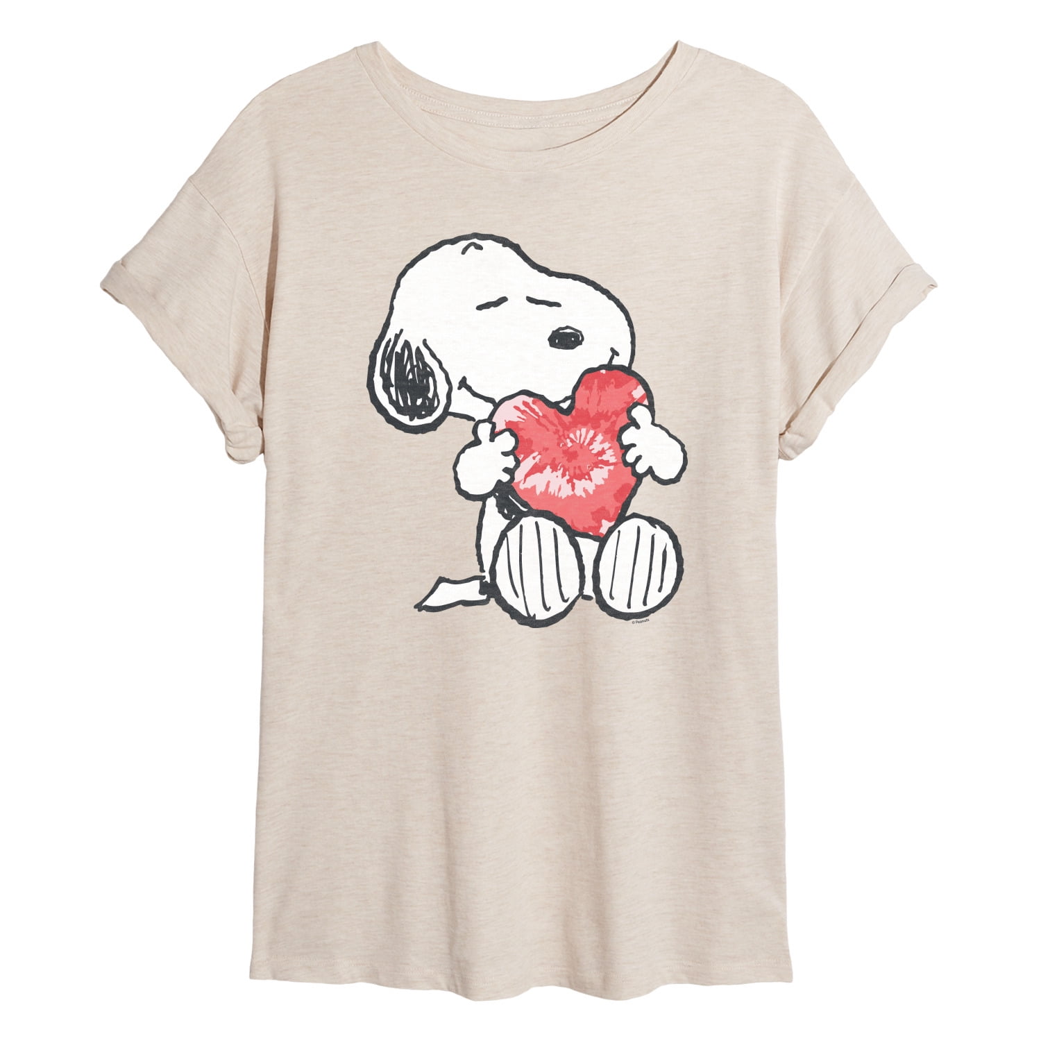 Peanuts - Snoopy With Heart - Women's Oversized T-Shirt - Walmart.com