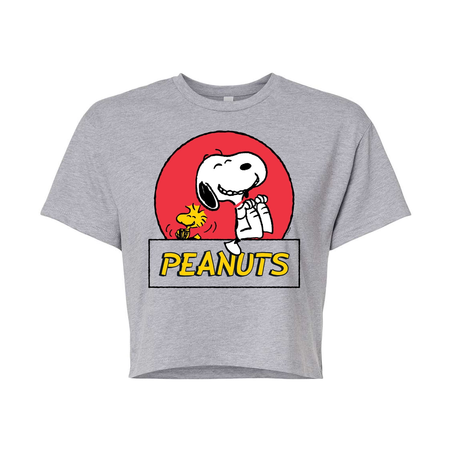 Peanuts - Snoopy Woodstock Circle - Cropped Tee - Walmart.com