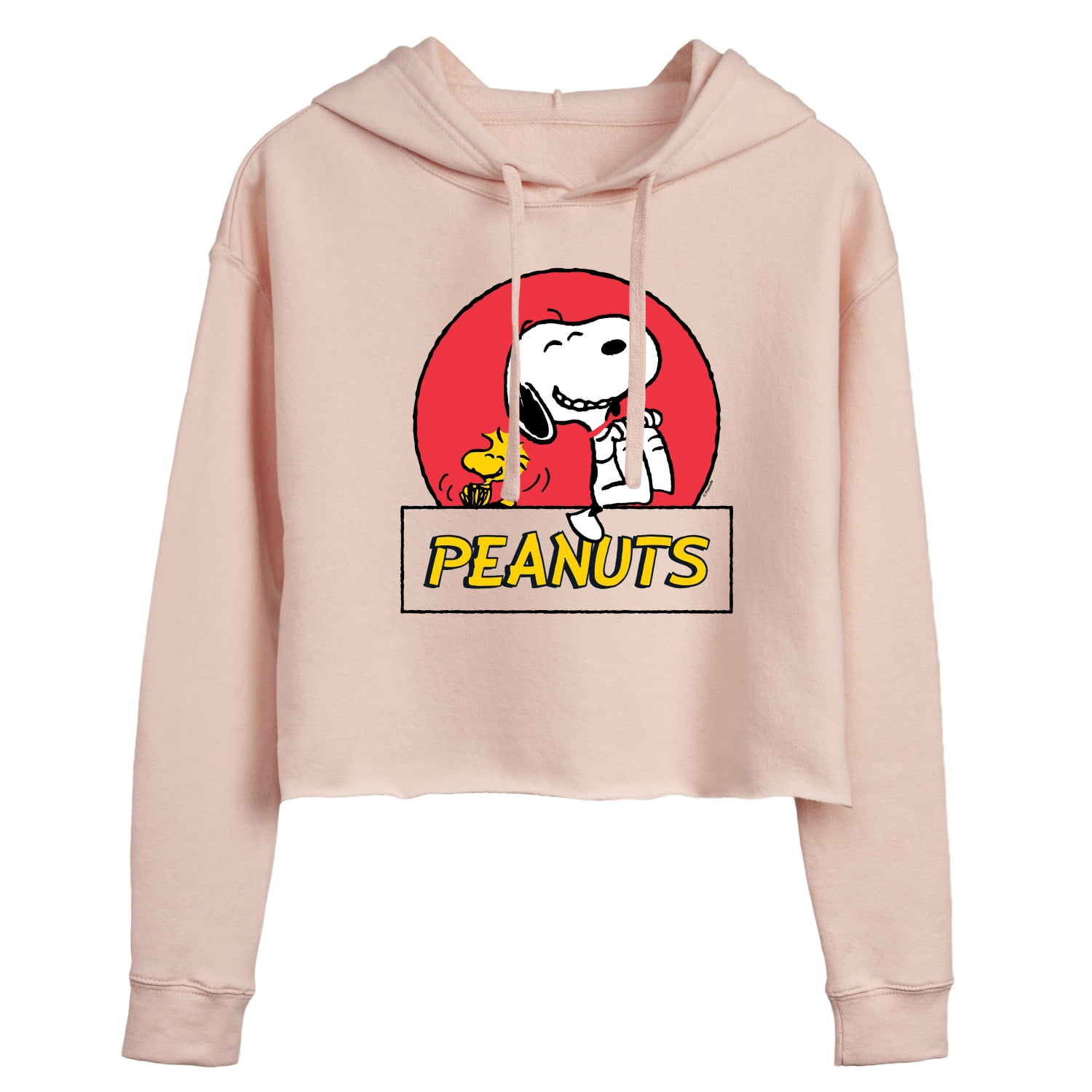 Peanuts - Snoopy Woodstock Circle - Ladies Cropped Hoodie - Walmart.com