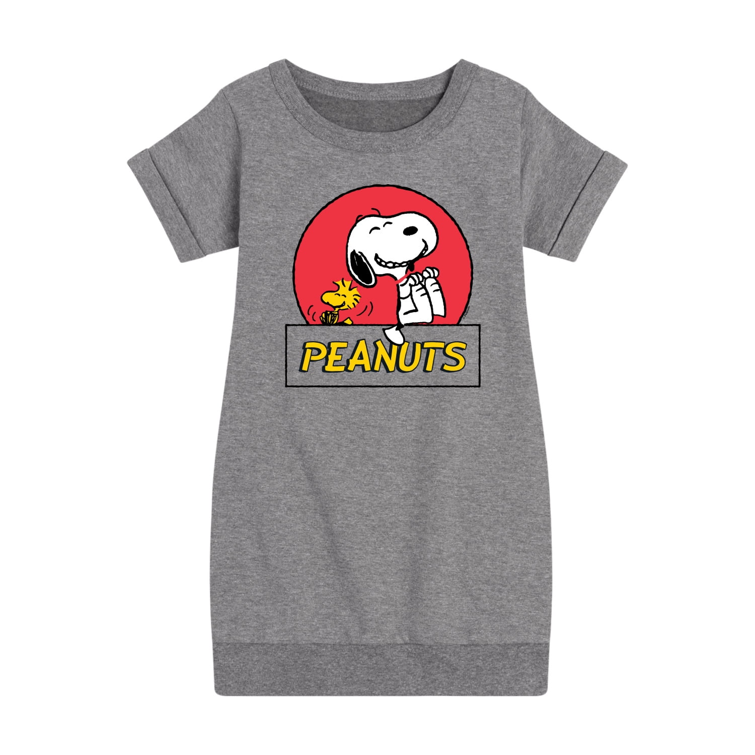 Peanuts - Snoopy Woodstock Circle - Toddler & Youth Girls Fleece Dress ...