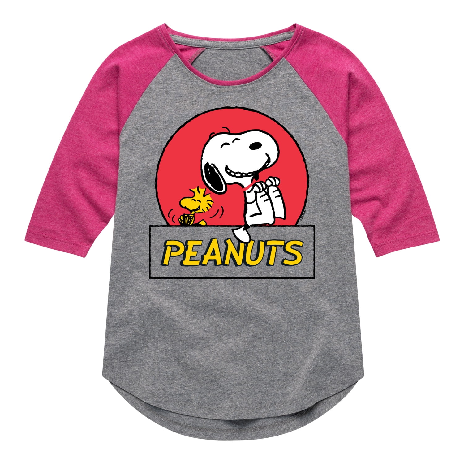 Peanuts - Snoopy Woodstock Circle - Toddler & Youth Girls Raglan ...