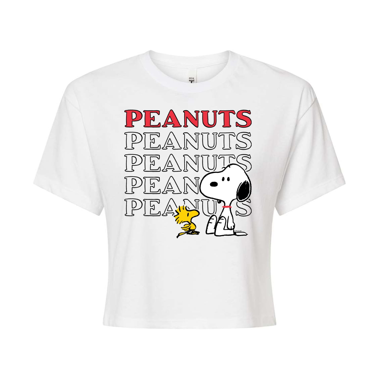 Peanuts - Snoopy Woodstock - Cropped Tee - Walmart.com