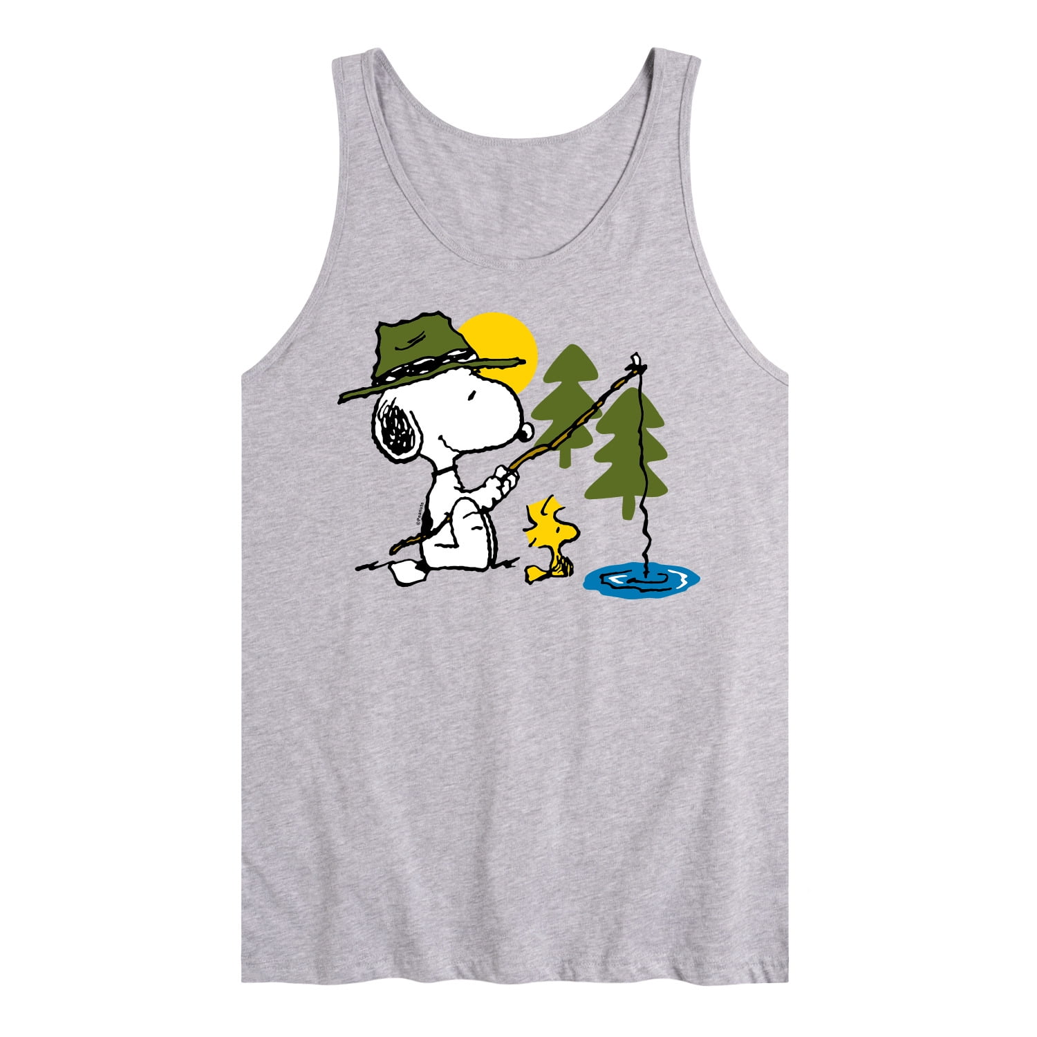Peanuts - Snoopy Woodstock Fishing - Men's Jersey Tank Top - Walmart.com