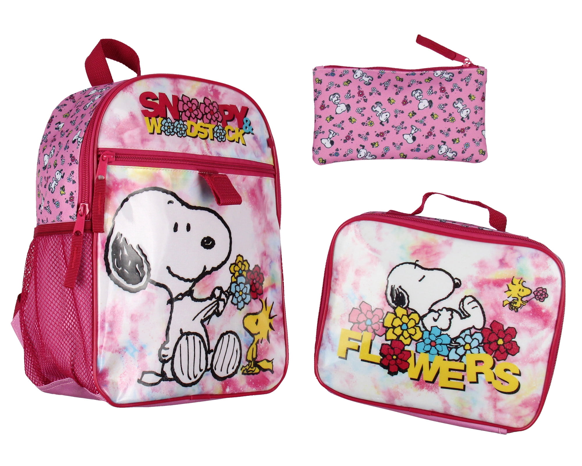 Peanuts Snoopy Woodstock Flower Character 3 PC 12" Mini Backpack ...