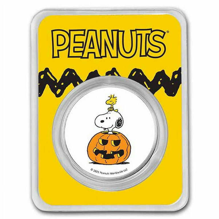 Peanuts® Snoopy & Woodstock Jack-o-Lantern 1 oz Colorized Peanuts® Snoopy & Woodstock Jack-o-Lantern 1 oz Colorized