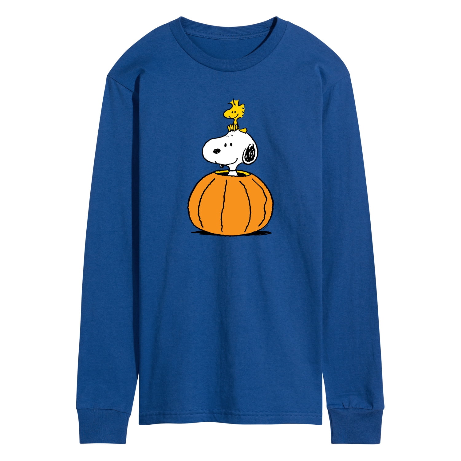 Peanuts - Snoopy Woodstock Pumpkin - Men's Long Sleeve T-Shirt ...