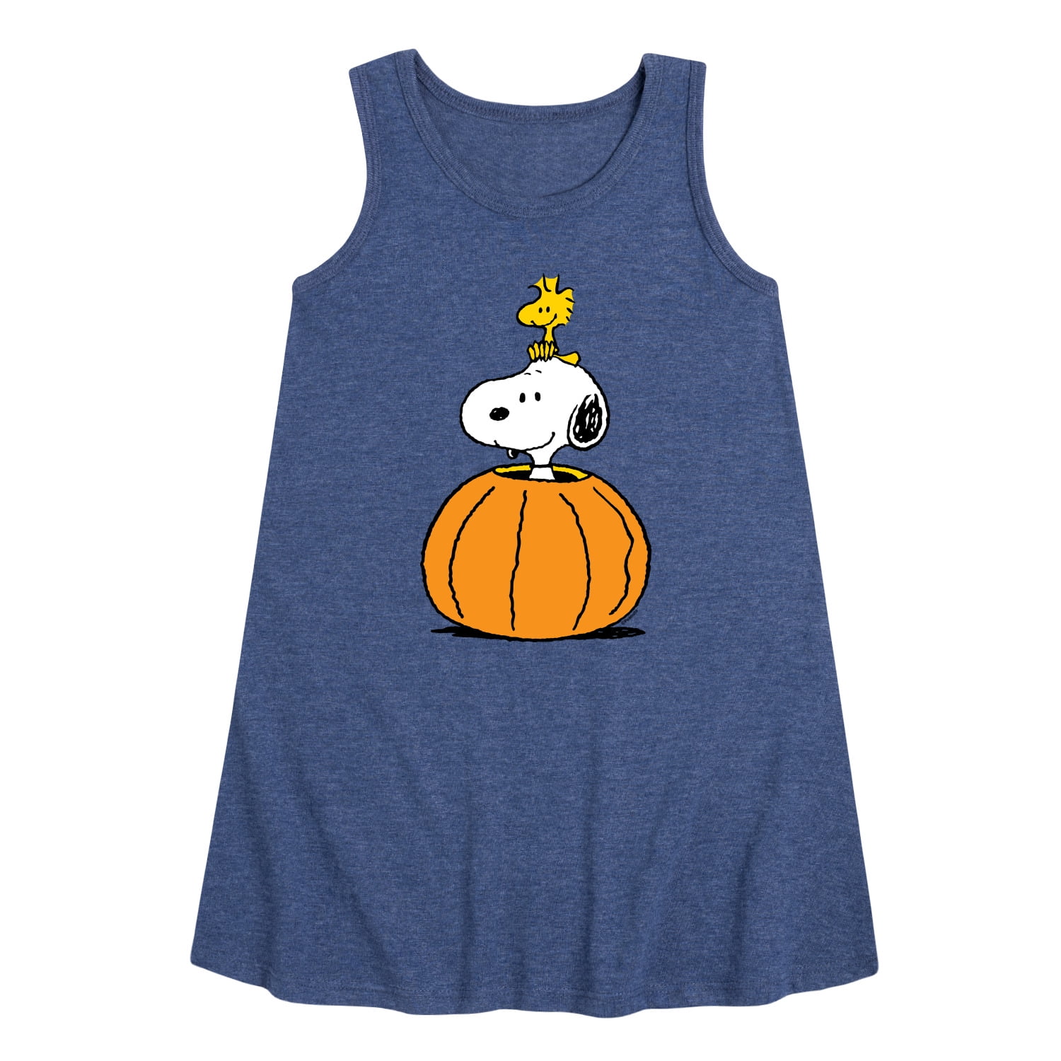 Peanuts - Snoopy Woodstock Pumpkin - Toddler & Youth Girls A-line Dress ...