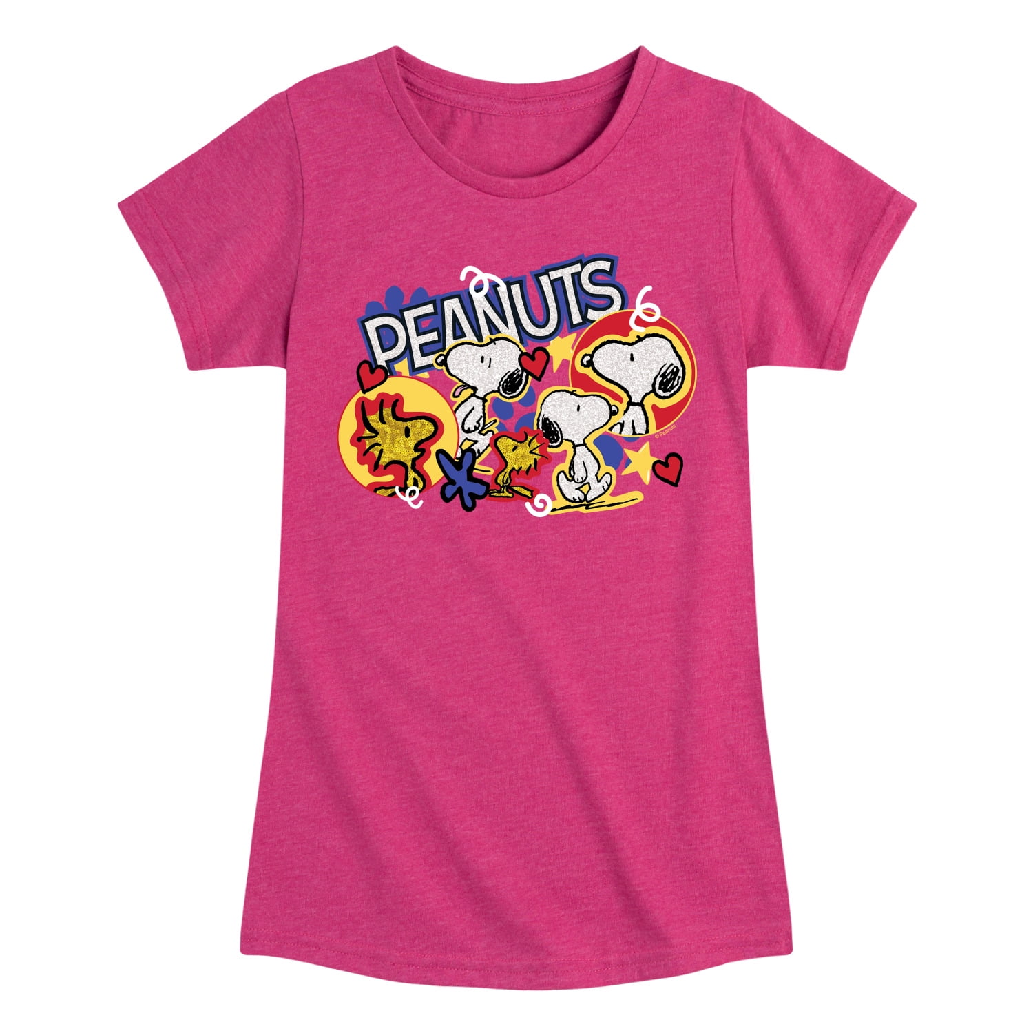Peanuts - Snoopy Woodstock - Toddler & Youth Girls Short Sleeve Graphic ...