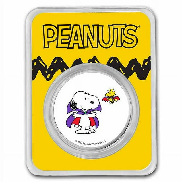 Peanuts® Snoopy, Woodstock Vampire Costumes 1 oz Colorized Silver ...