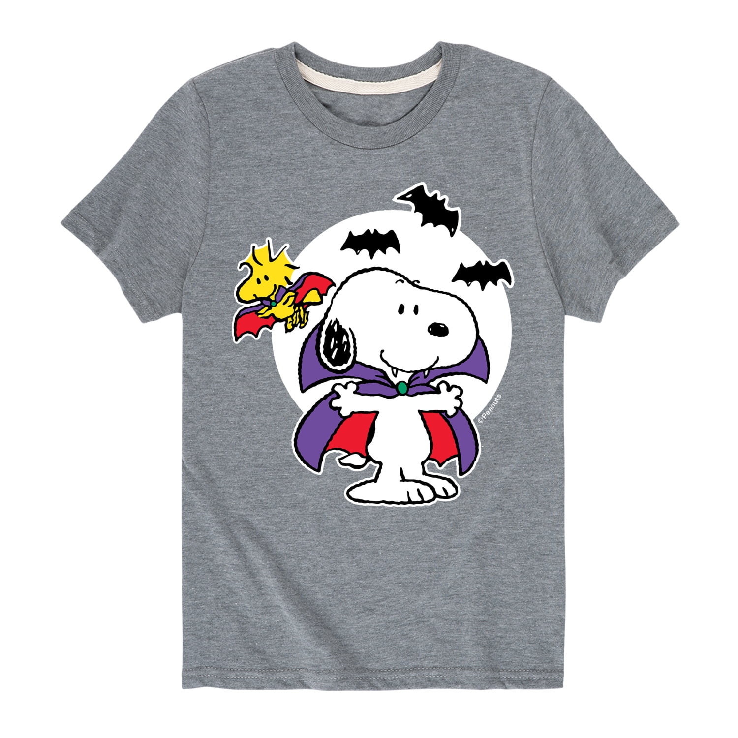 Peanuts - Snoopy Woodstock Vampire - Toddler And Youth Short Sleeve ...