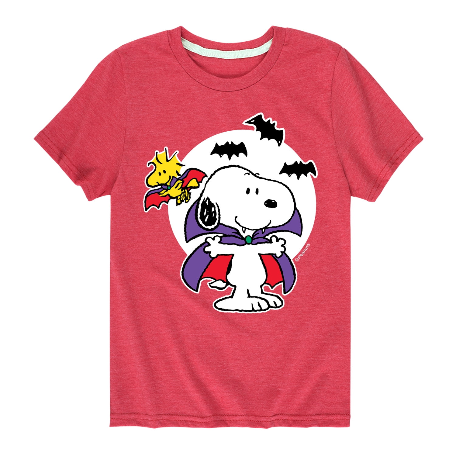 Peanuts - Snoopy Woodstock Vampire - Toddler And Youth Short Sleeve ...