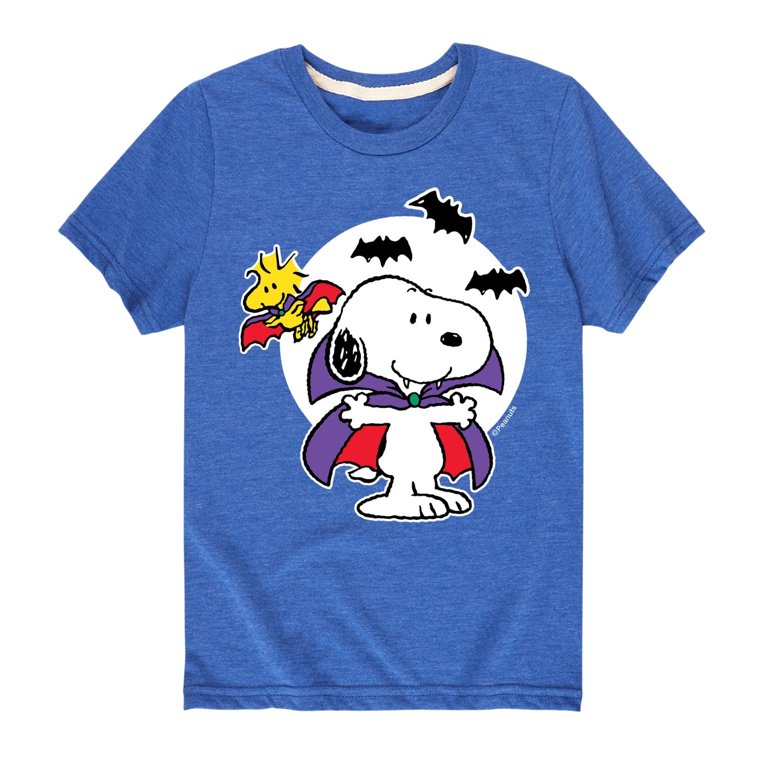 Peanuts - Snoopy Woodstock Vampire - Toddler And Youth Short Sleeve ...