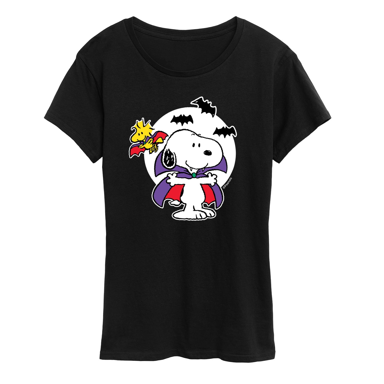 Peanuts - Snoopy Woodstock Vampire - Women's Short Sleeve Graphic T ...