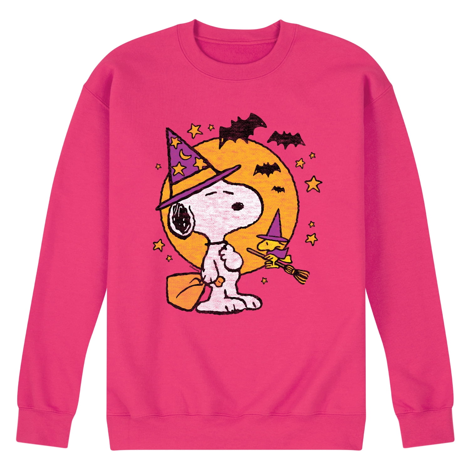 Peanuts - Snoopy Woodstock Witchcraft - Men's Crew Neck Fleece Pullover ...