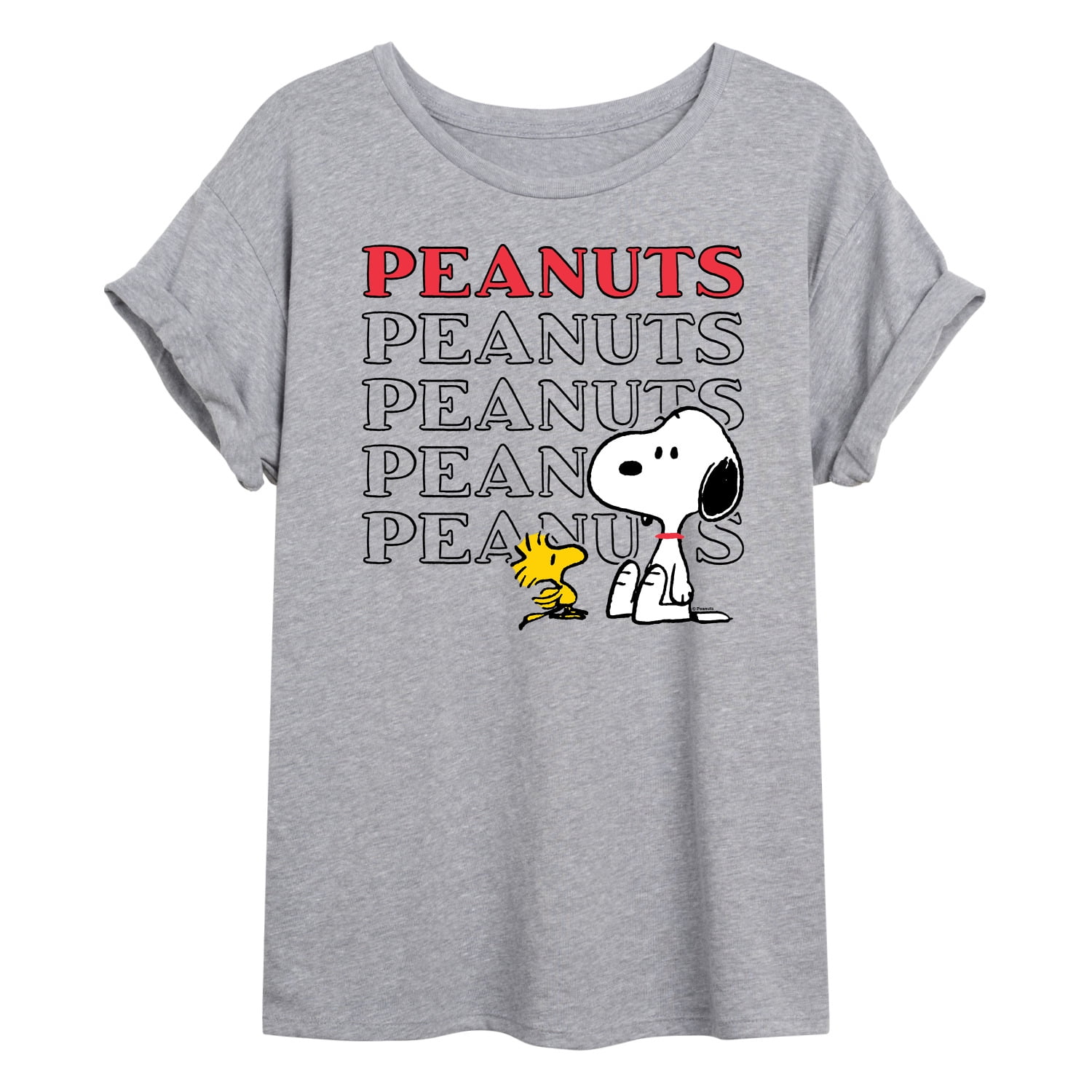 Peanuts - Snoopy Woodstock - Women's Oversized T-Shirt - Walmart.com