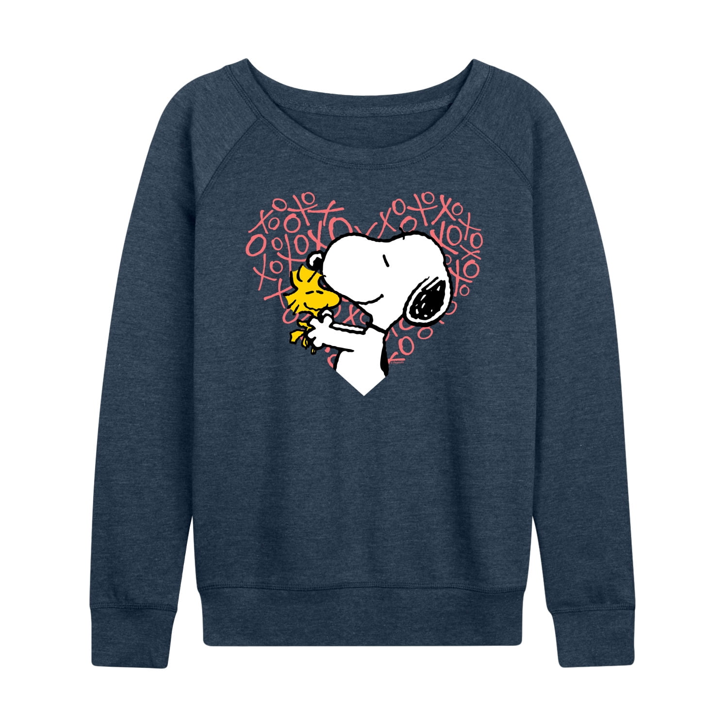 Peanuts - Snoopy Woodstock Xo Heart - Women's Lightweight French Terry Long Sleeve Shirt ...