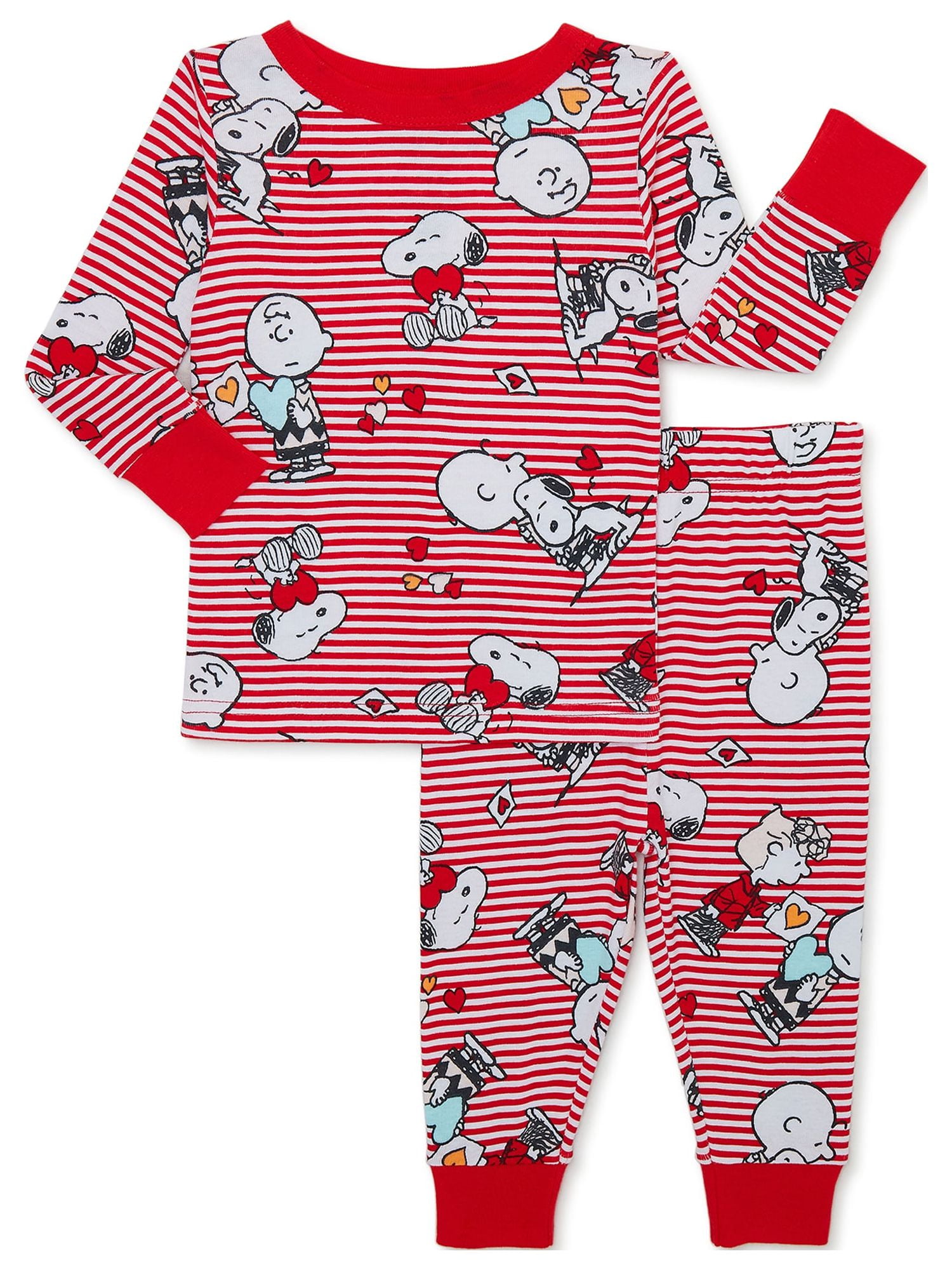 Peanuts Snoopy and Charlie Brown Toddler Unisex Valentine's Day Long ...