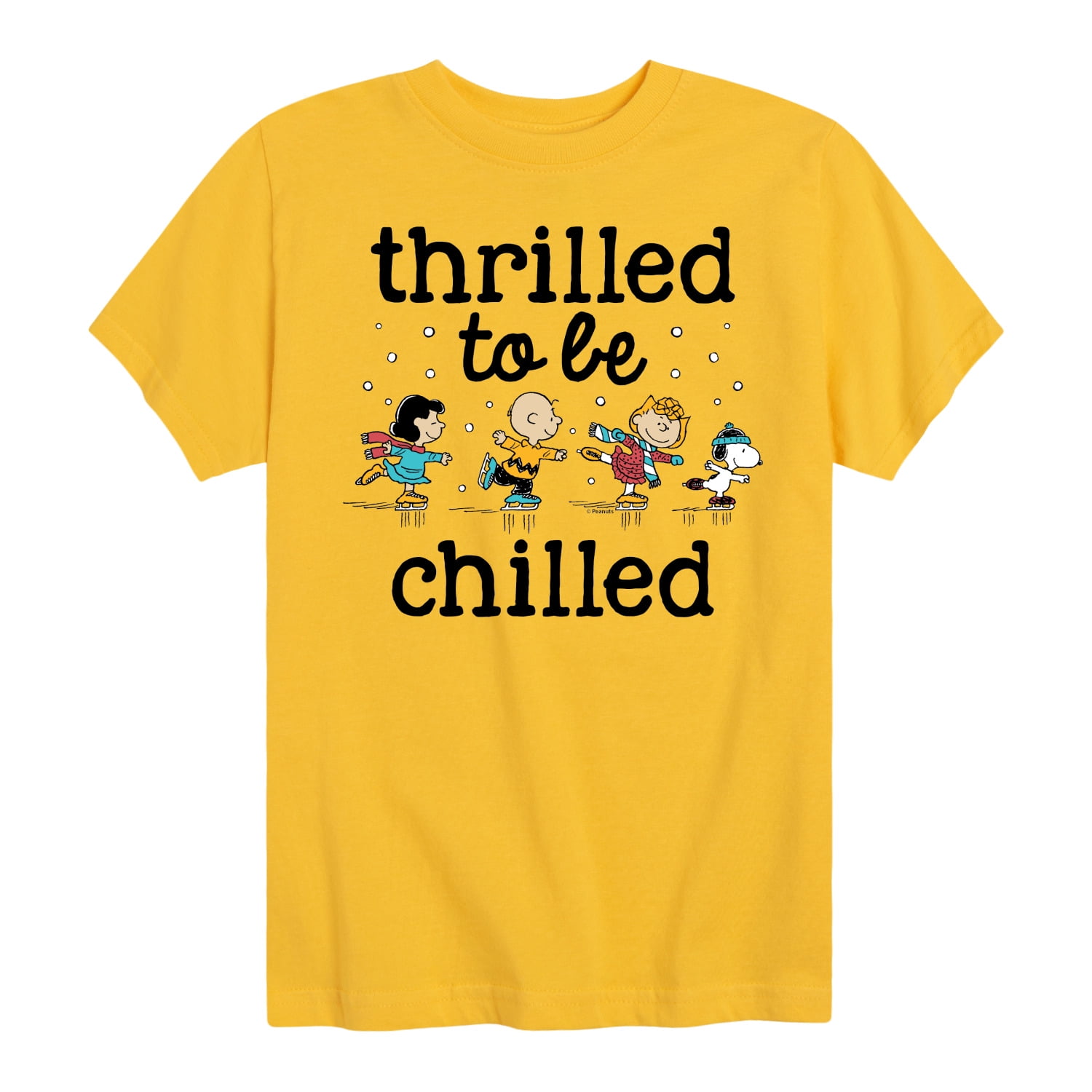 Peanuts - Snoopy and Friends Thrilled To Be Chilled - Toddler And Youth Short Sleeve Graphic T ...