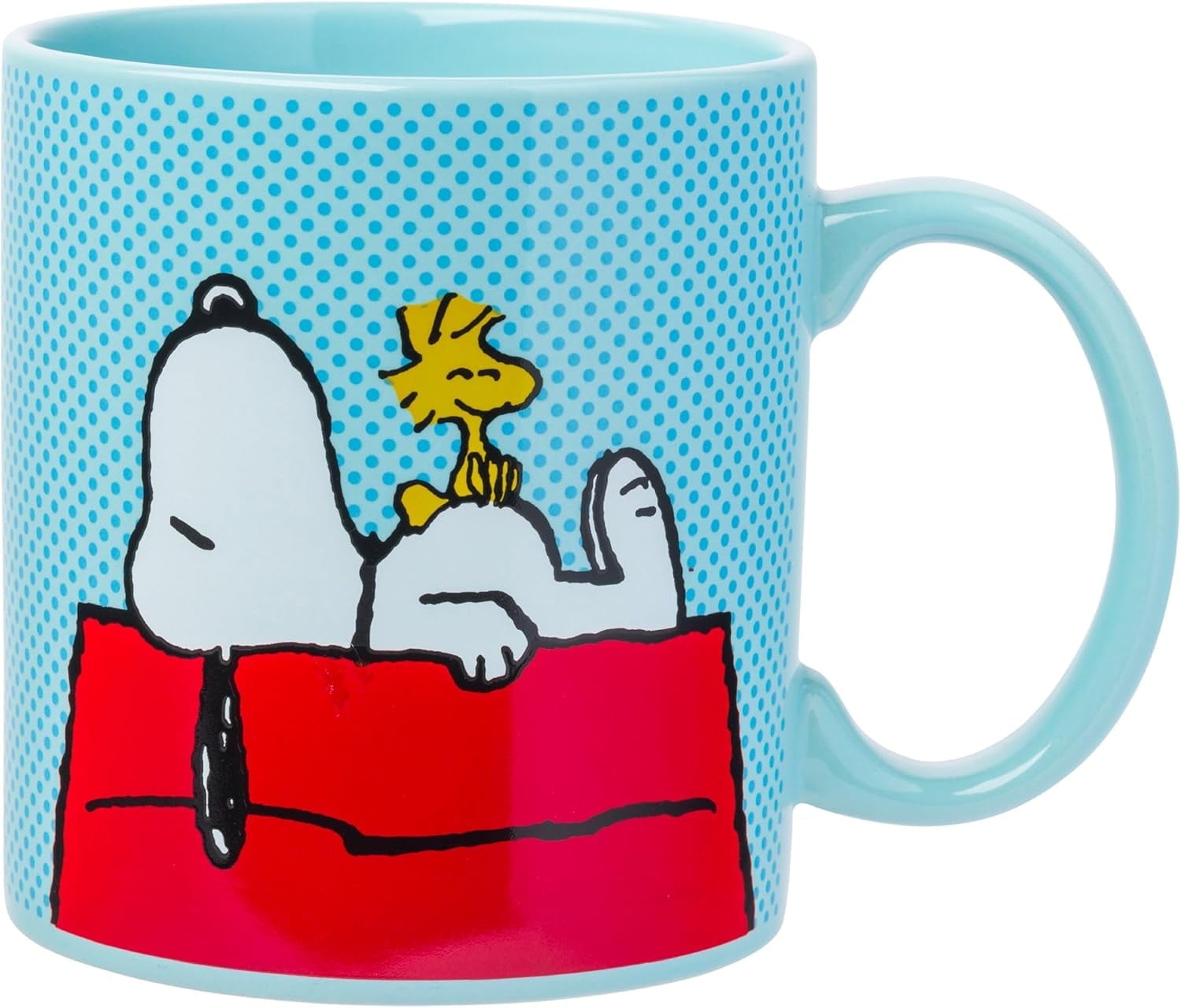 Silver Buffalo Large 20 Ounce Ceramic Coffee Mug with Peanuts Snoopy ...