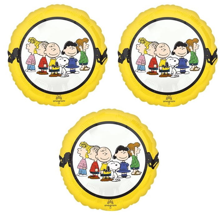 Peanuts Snoopy and the Gang 3 Piece 18" Mylar Foil Happy Birthday ...