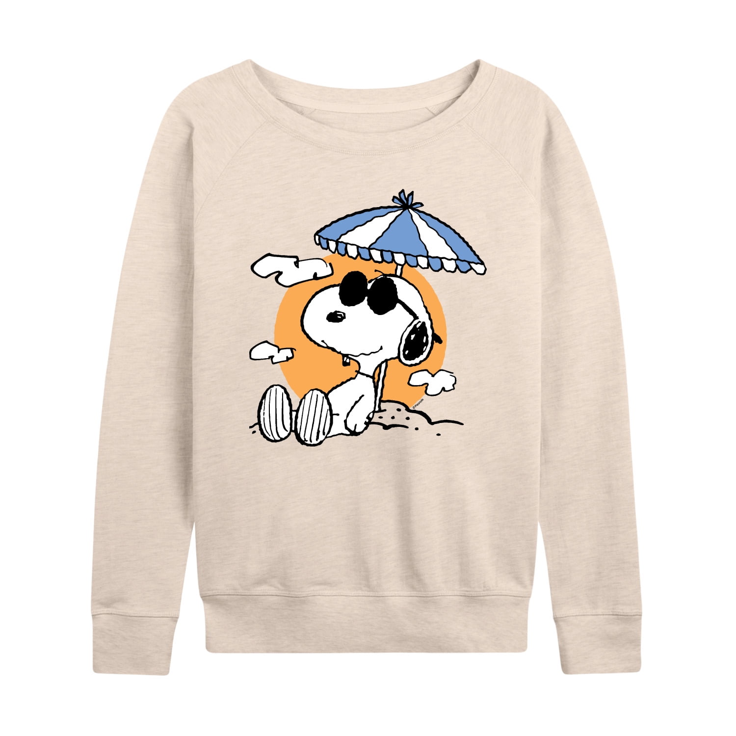 Peanuts - Snoopy's Beach Day - Women's Lightweight French Terry Long Sleeve Shirt - Walmart.com