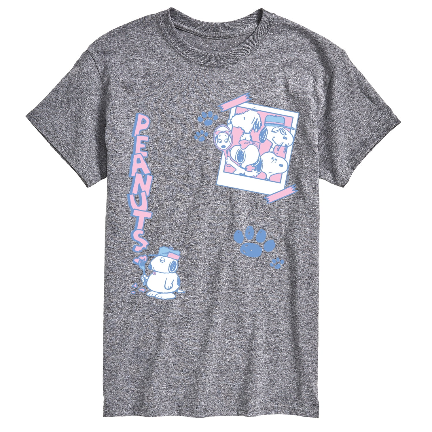 Peanuts - Snoopy Family Photo - Men's Short Sleeve Graphic T-Shirt ...