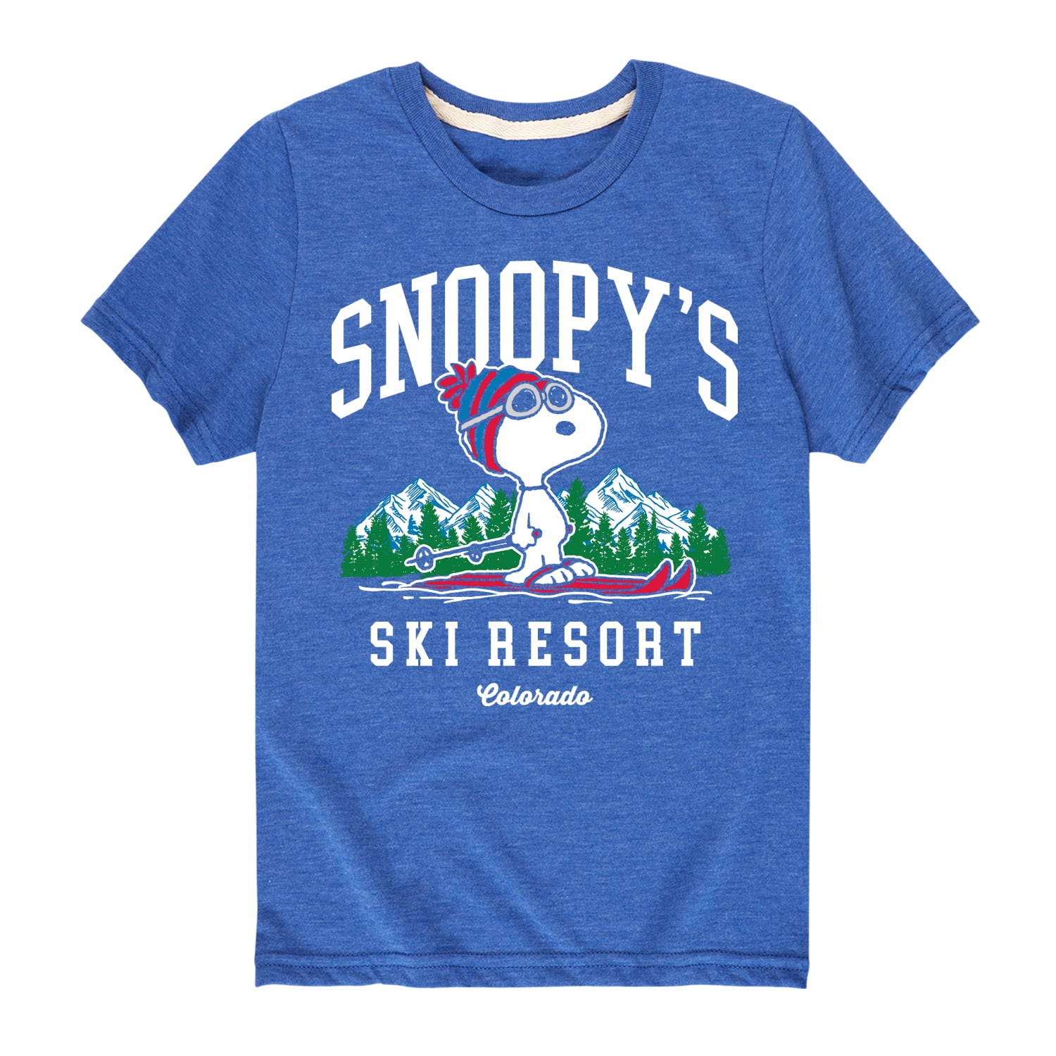 Peanuts - Snoopy's Ski Resort - Toddler And Youth Short Sleeve Graphic ...