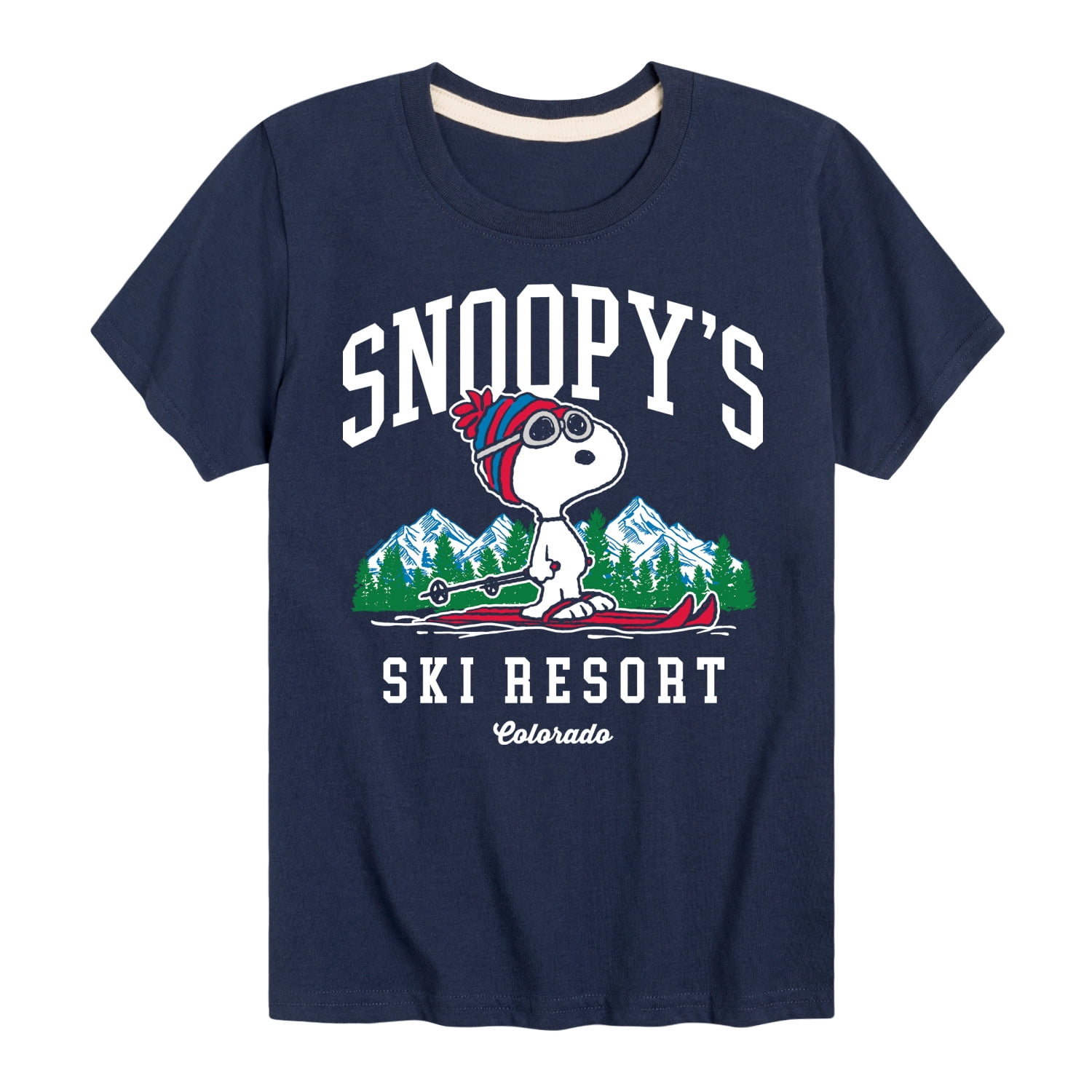 Peanuts - Snoopy's Ski Resort - Toddler And Youth Short Sleeve Graphic ...