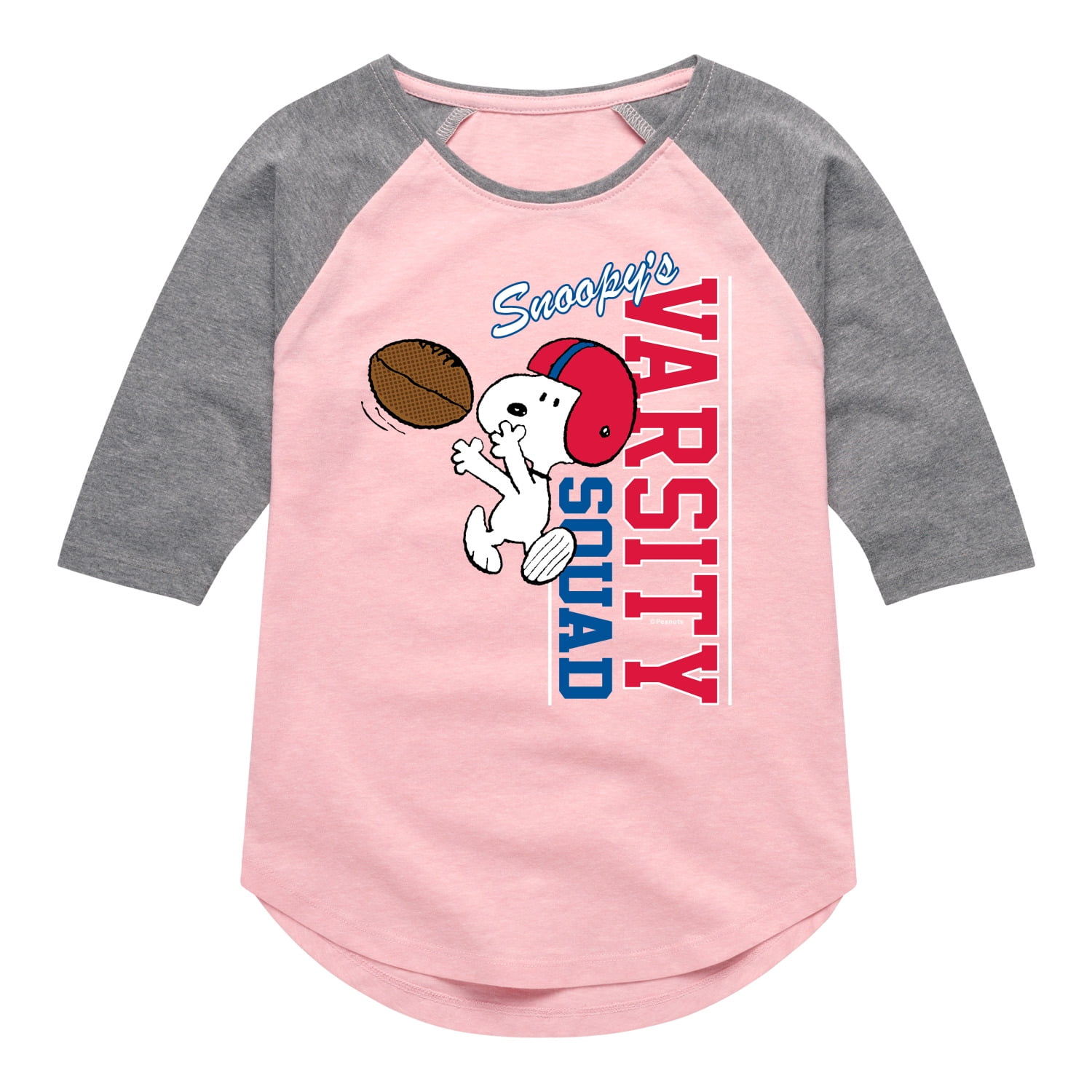Peanuts - Snoopy's Varsity Squad - Toddler And Youth Girls Raglan Graphic T-Shirt - Walmart.com