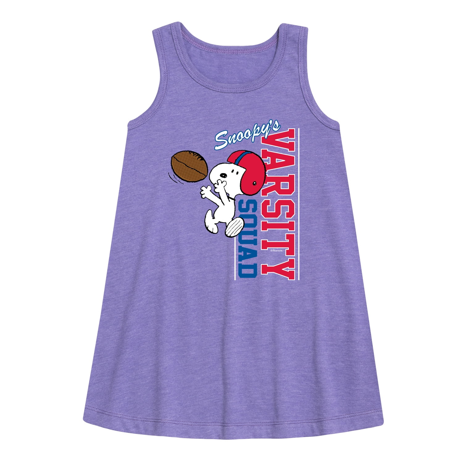Peanuts - Snoopy's Varsity Squad - Toddler and Youth Girls A-line Dress ...