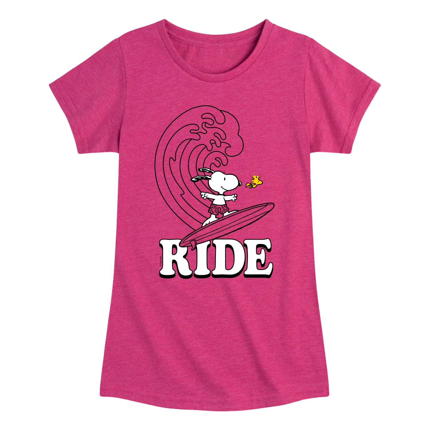Peanuts - Snoopy's Wave Ride - Toddler And Youth Girls Short Sleeve ...