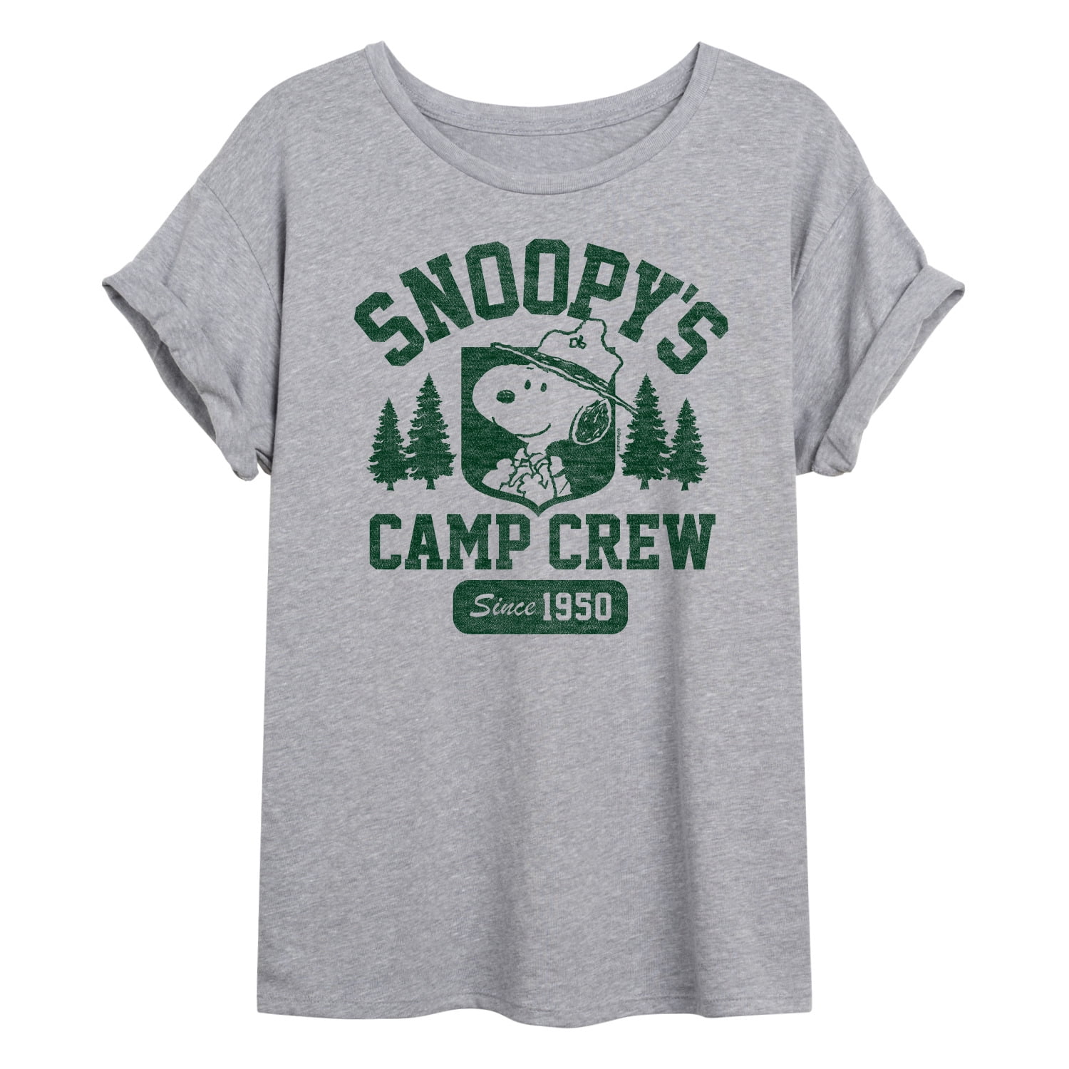 Peanuts - Snoopys Camp Crew - Juniors Ideal Flowy Muscle T-Shirt ...