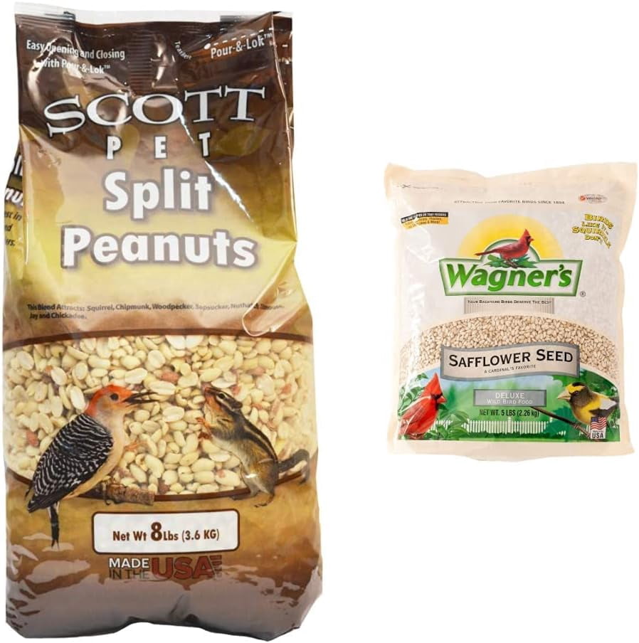 Peanuts Split Whole No Shell 8Lb,Brown and Wagner's 57075 Safflower ...