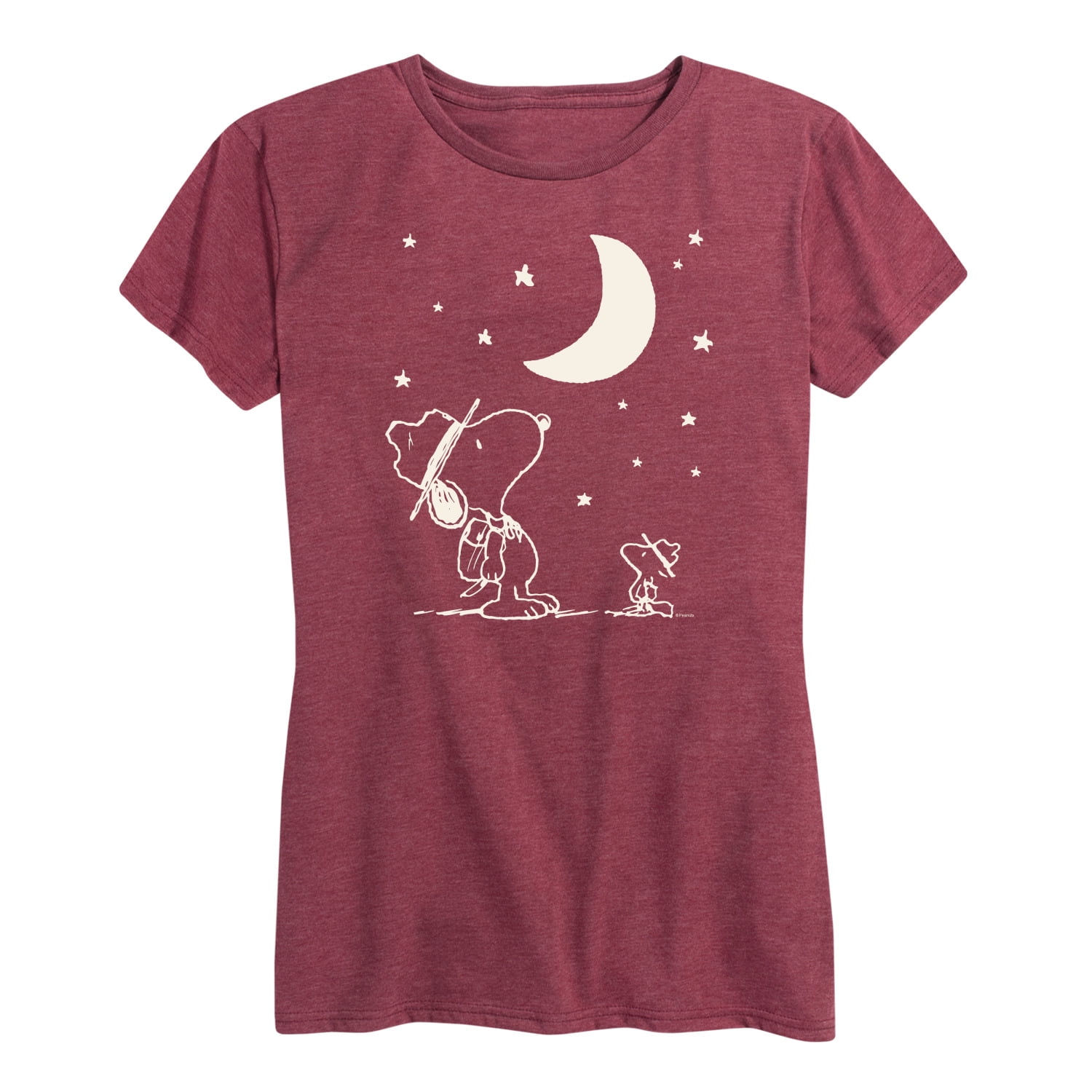 Peanuts - Snoopy Star Gazing - Women's Short Sleeve Graphic T-Shirt ...