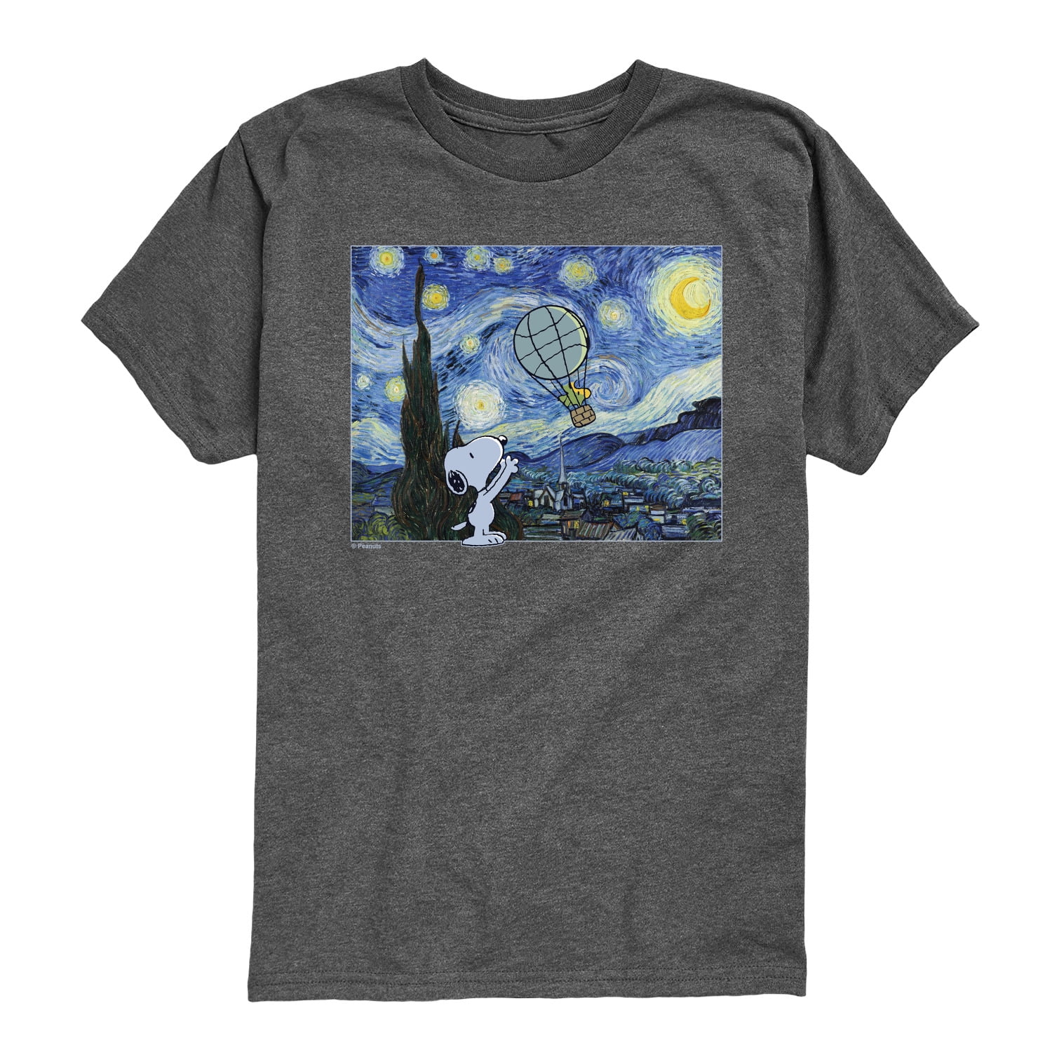 Peanuts - Starry Night - Youthshort Sleeve Graphic T-Shirt - Walmart.com