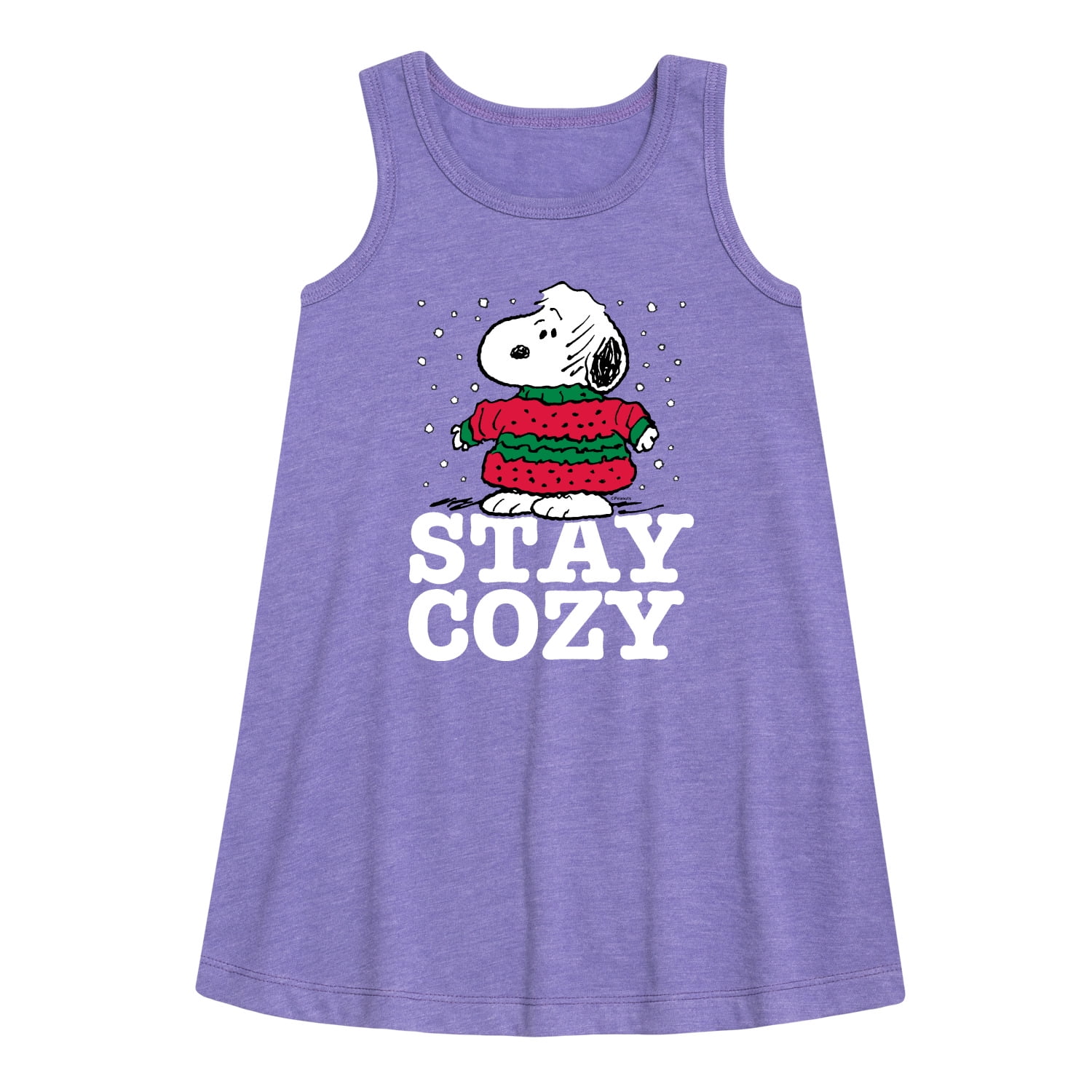 Peanuts - Stay Cozy - Toddler & Youth Girls A-line Dress - Walmart.com