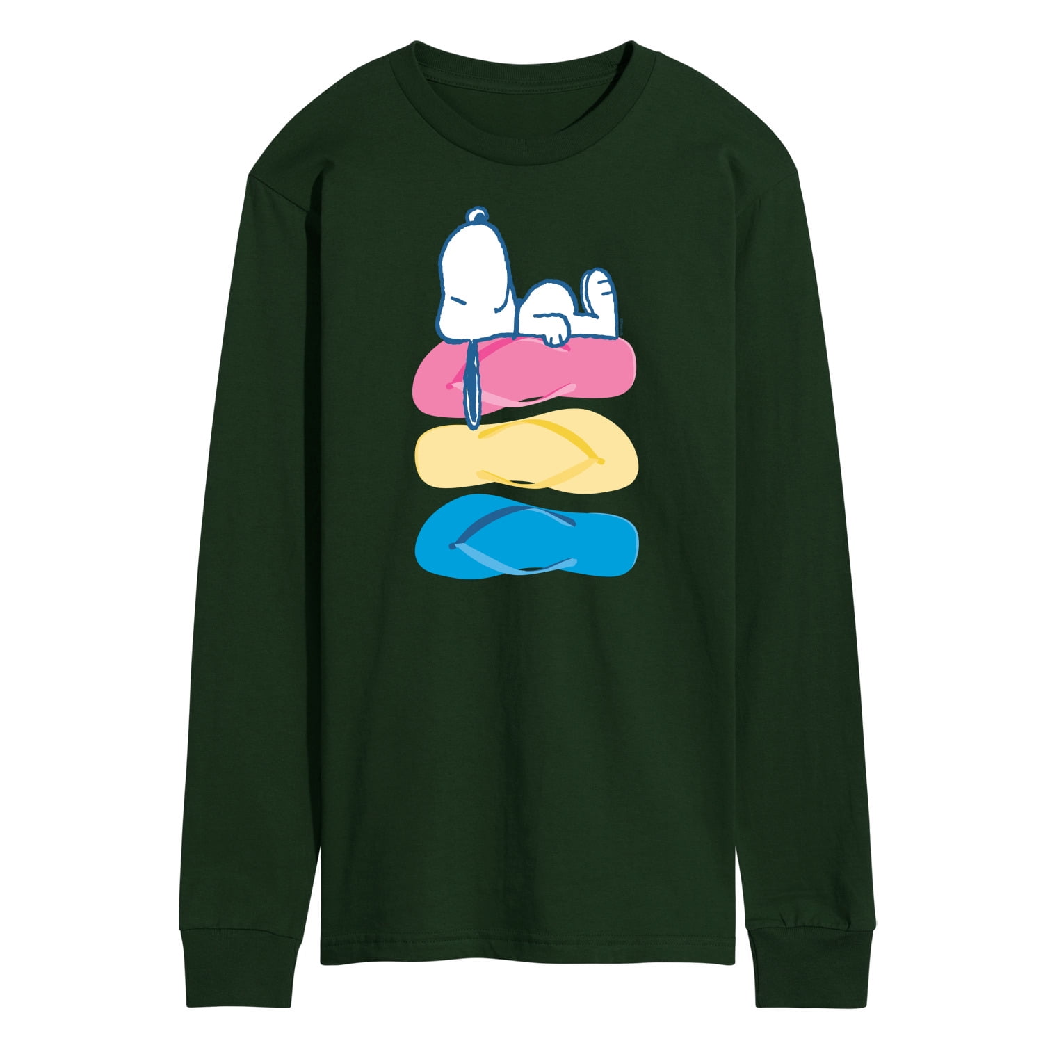 Peanuts - Summer Edition - Snoopy & Flip Flops - Men's Long Sleeve T ...
