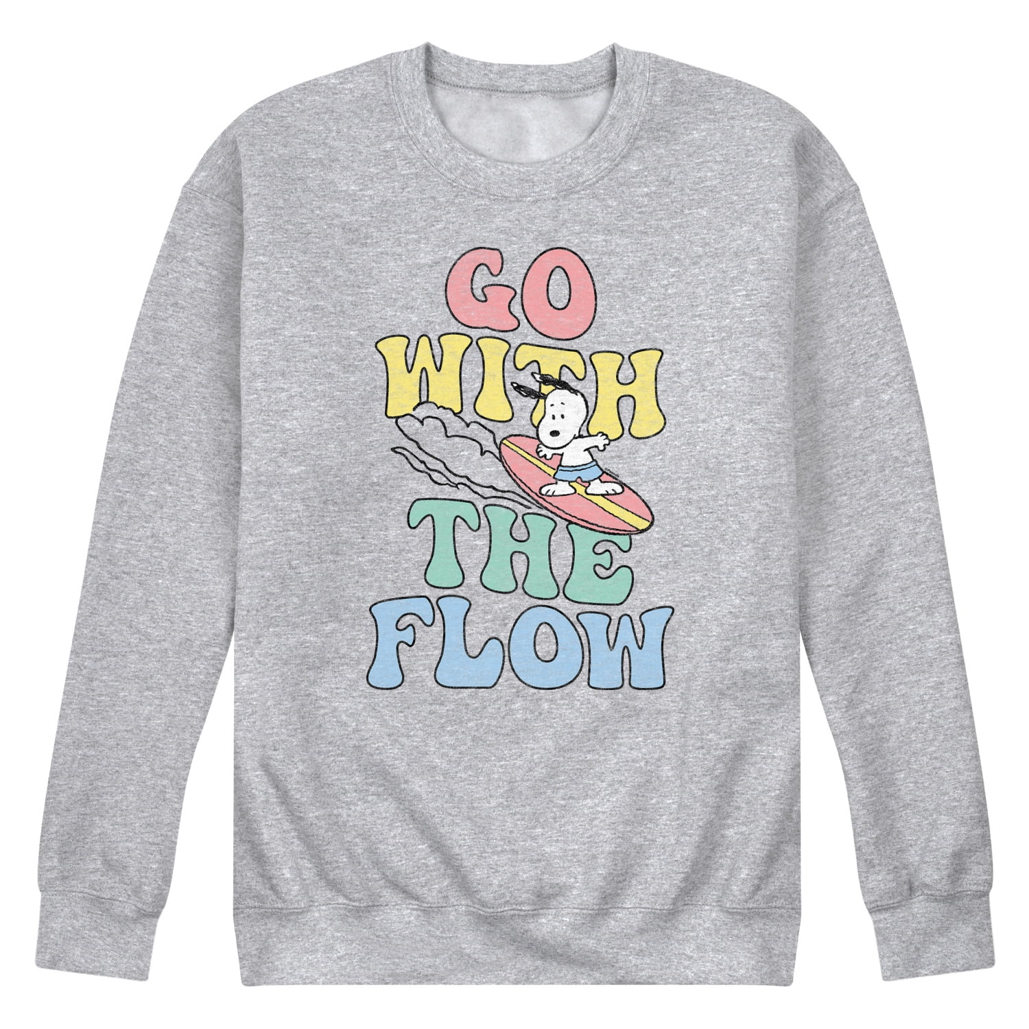 Peanuts - Summer Edition - Snoopy - Go with the Flow - Men's Crew Neck ...