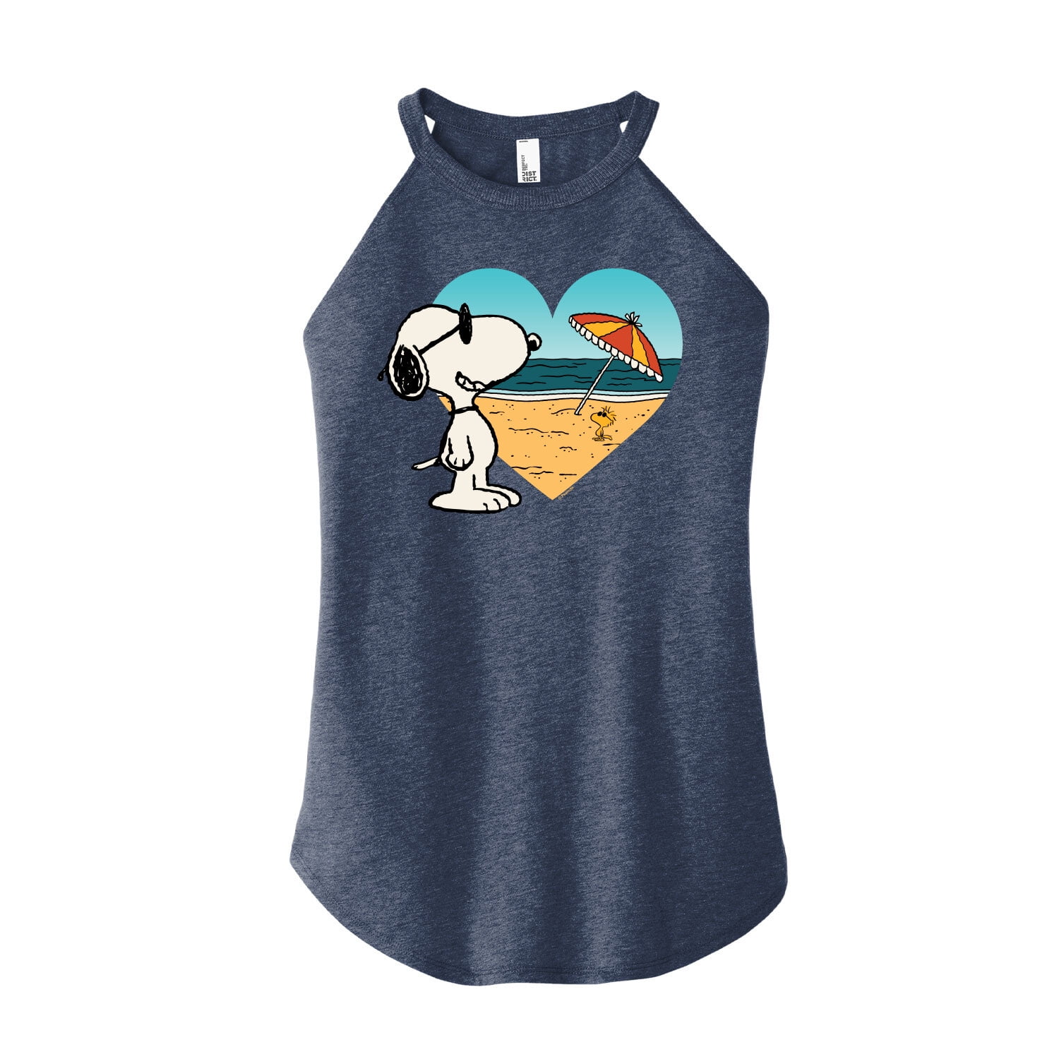 Peanuts - Summer Edition - Snoopy Hearts the Beach - Juniors High Neck ...